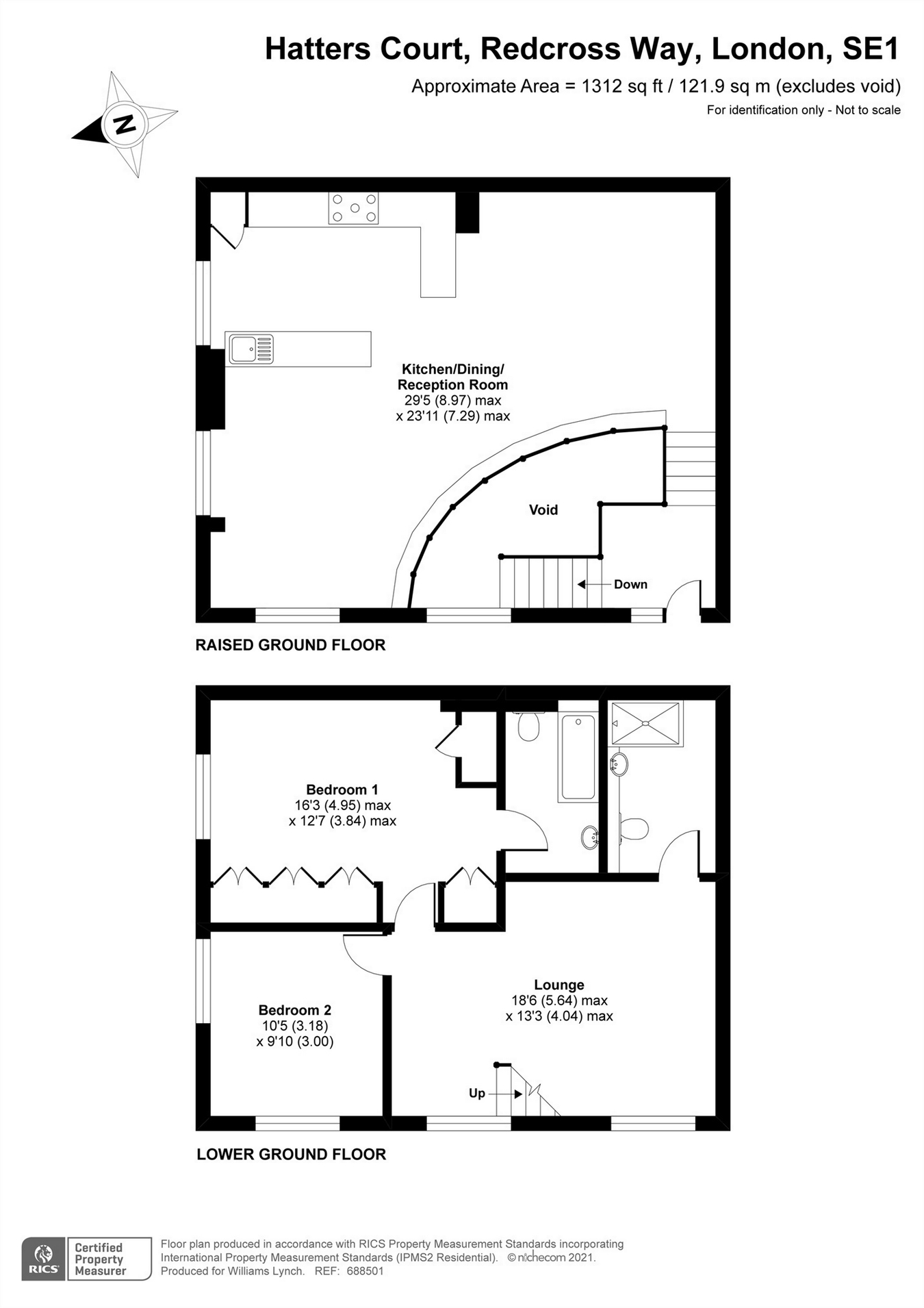 Free property report Flat 2, Hatters Court, 99, Redcross Way, London ...