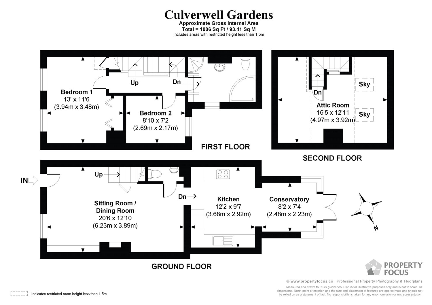 2 bed terraced house for sale in Culverwell Gardens, Winchester ...