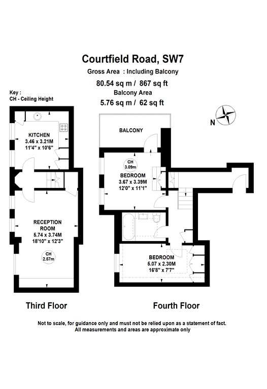 Courtfield Road, South Kensington, London SW7, 2 bedroom flat for sale ...