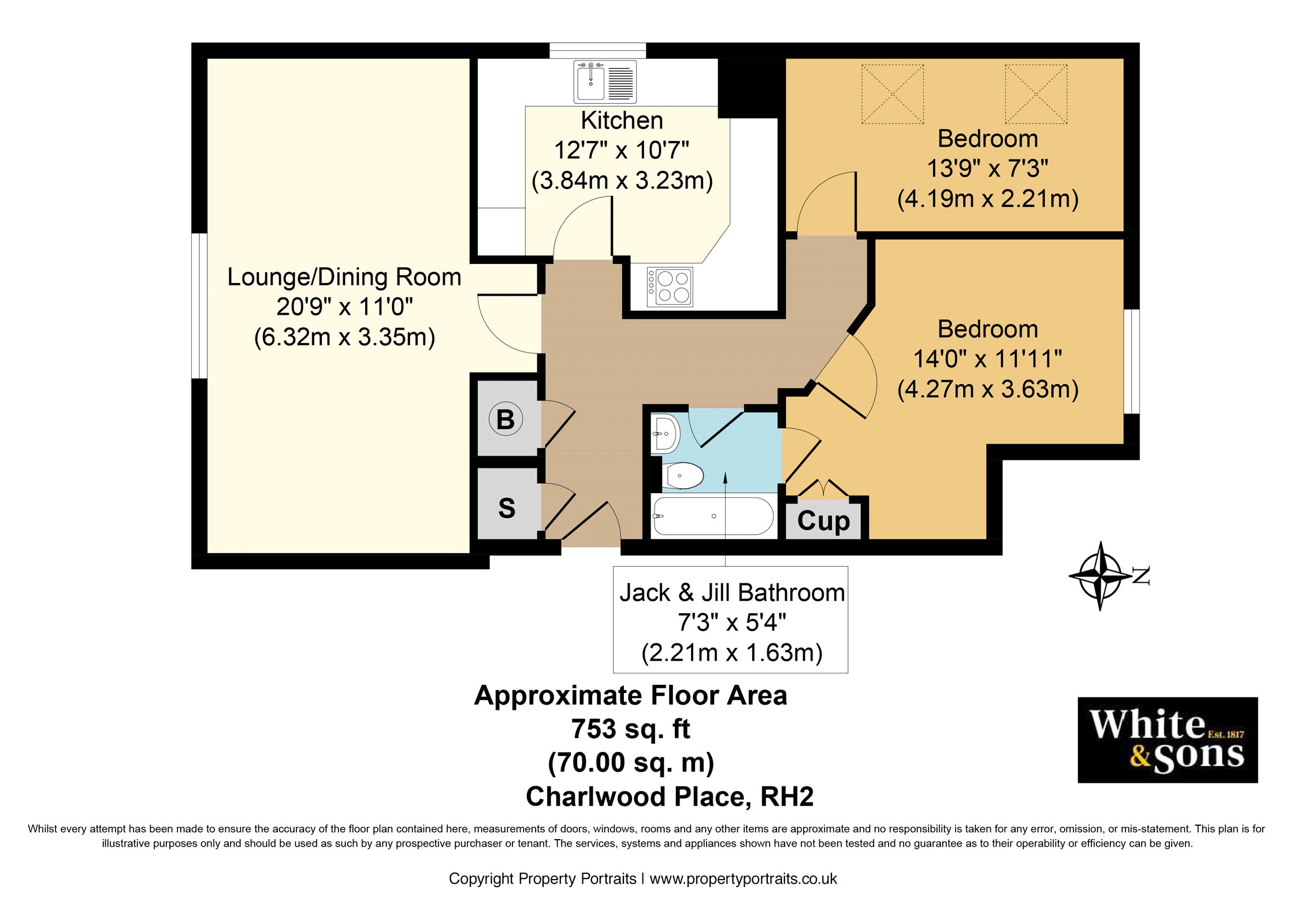 Charlwood Place, Reigate RH2, 2 bedroom flat for sale - 61156278 ...