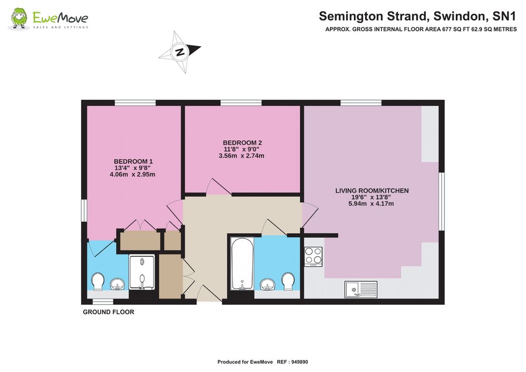 Semington Strand, Swindon SN1, 2 bedroom flat for sale - 64169229 ...