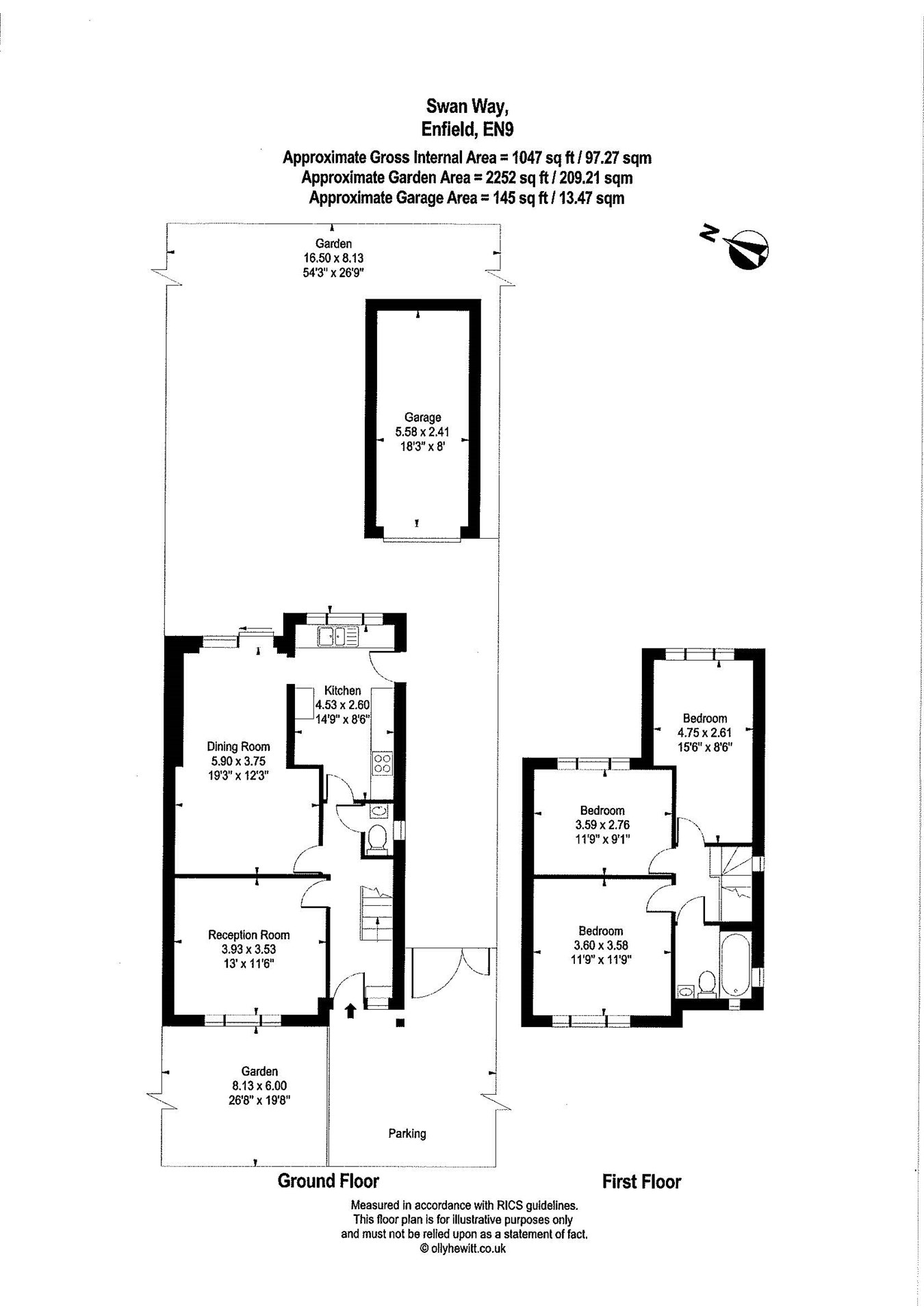 Swan Way, Enfield, Enfield EN3, 3 bedroom end terrace house for sale ...