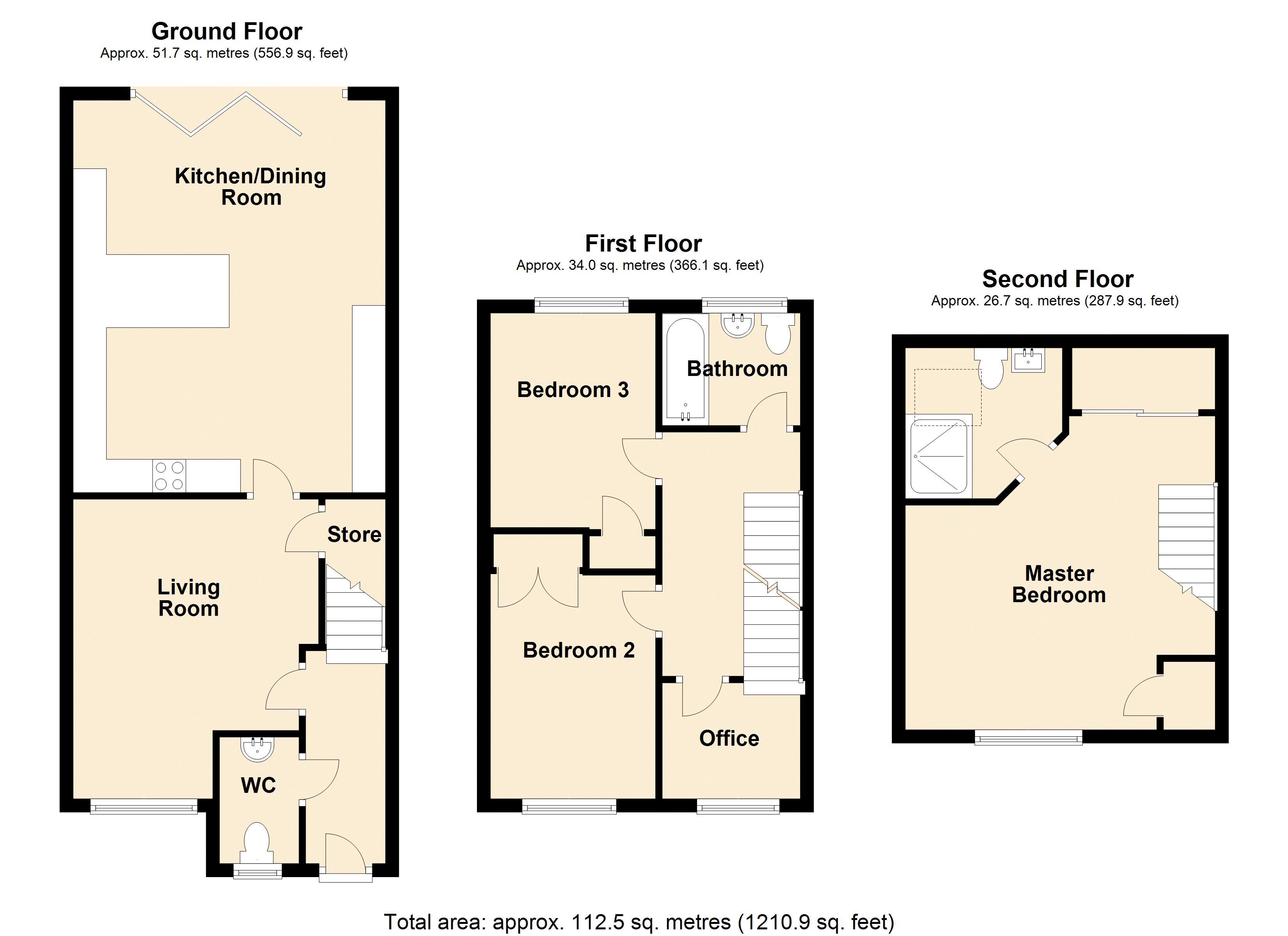 Elgar Way, Stamford PE9, 3 bedroom end terrace house for sale ...