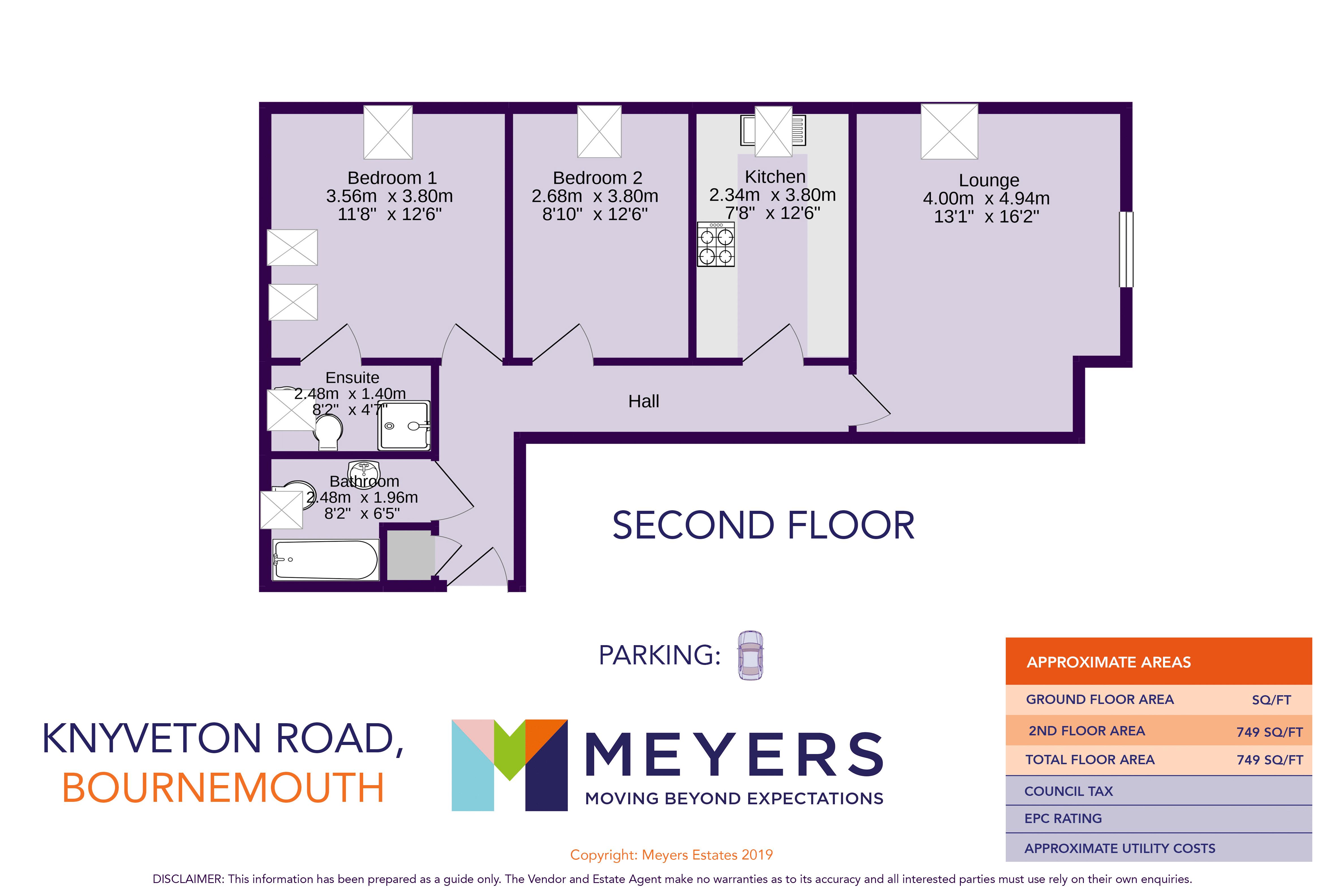2 bed flat for sale in Knyveton Road, Bournemouth BH1 - Zoopla