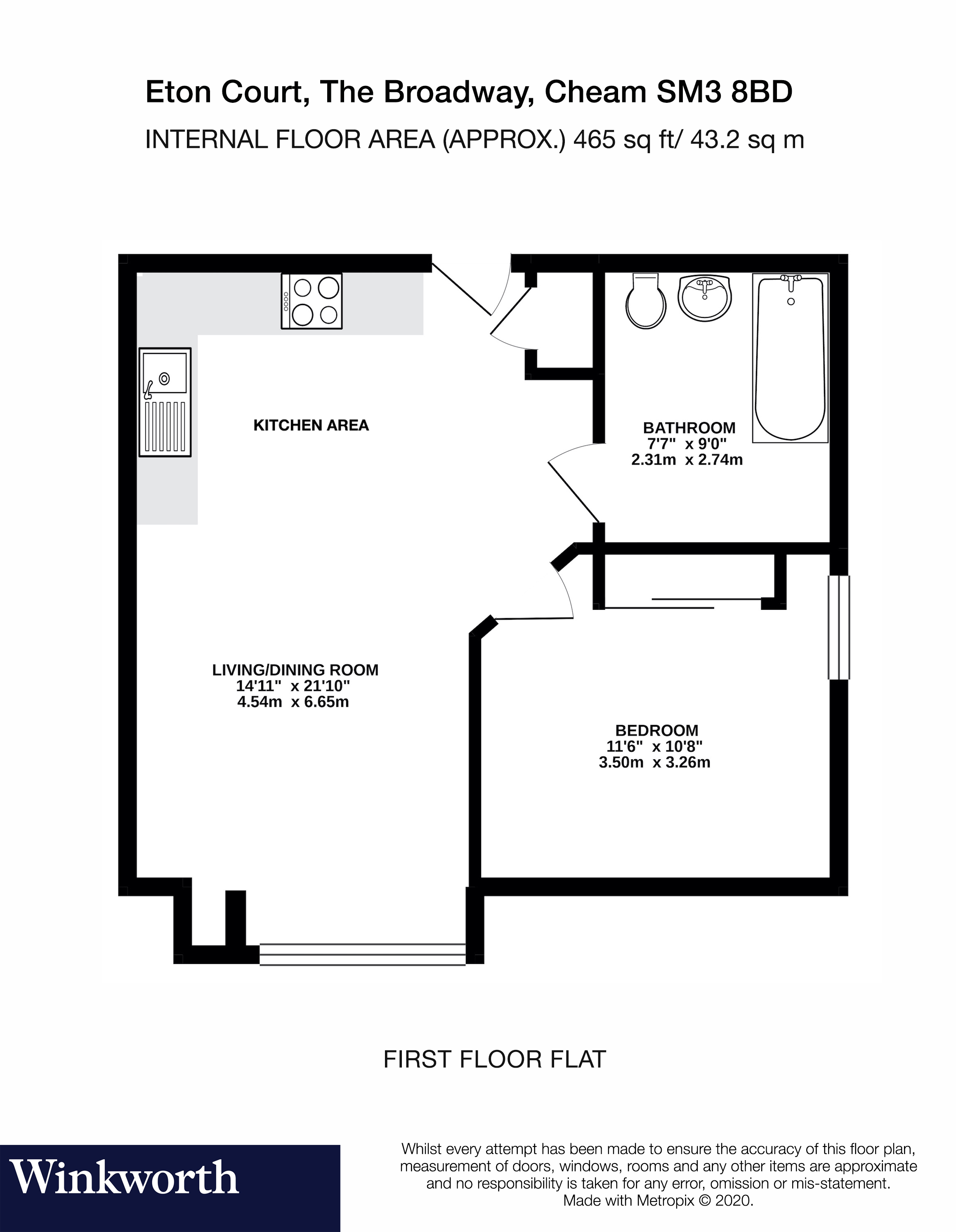 1 bed flat for sale in The Broadway, Cheam, Sutton SM3 - Zoopla