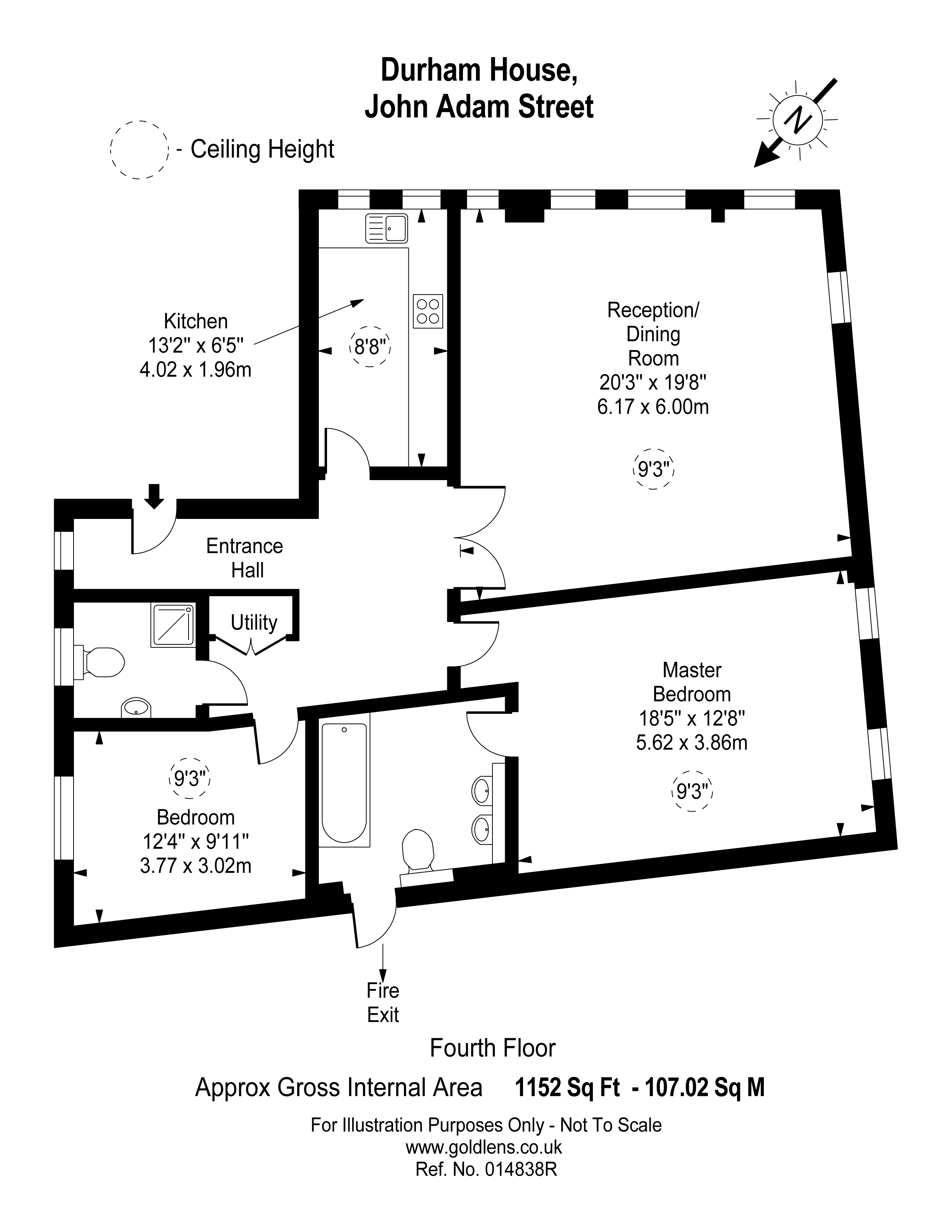 Durham House, 16 John Adam Street, London WC2N, 2 bedroom flat for sale ...