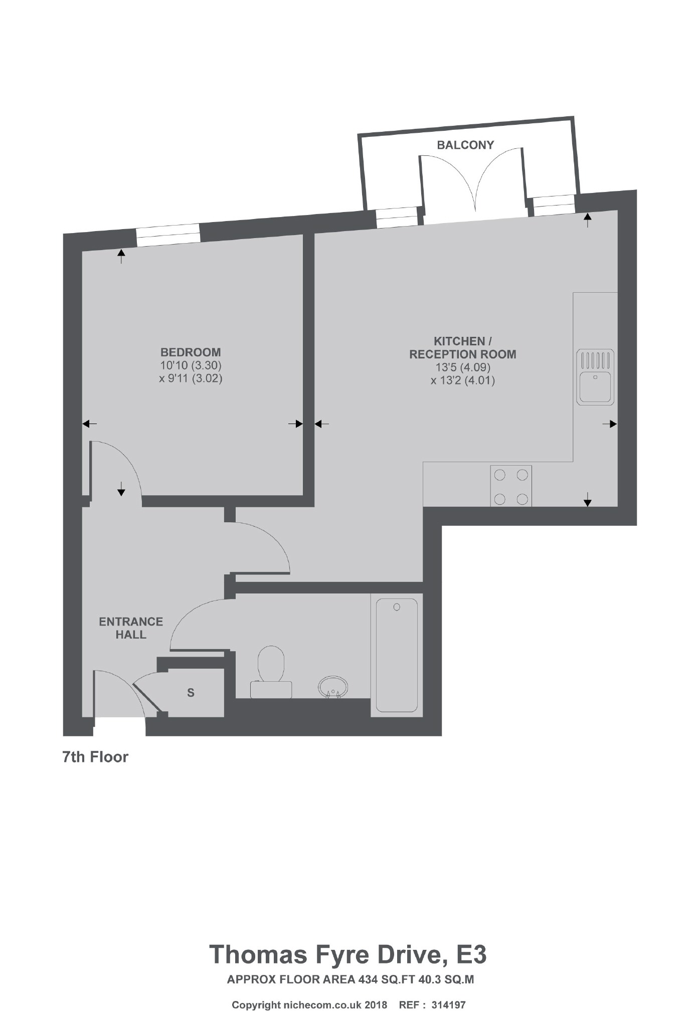 Thomas Fyre Drive, London E3, 1 bedroom flat to rent - 65842705 ...