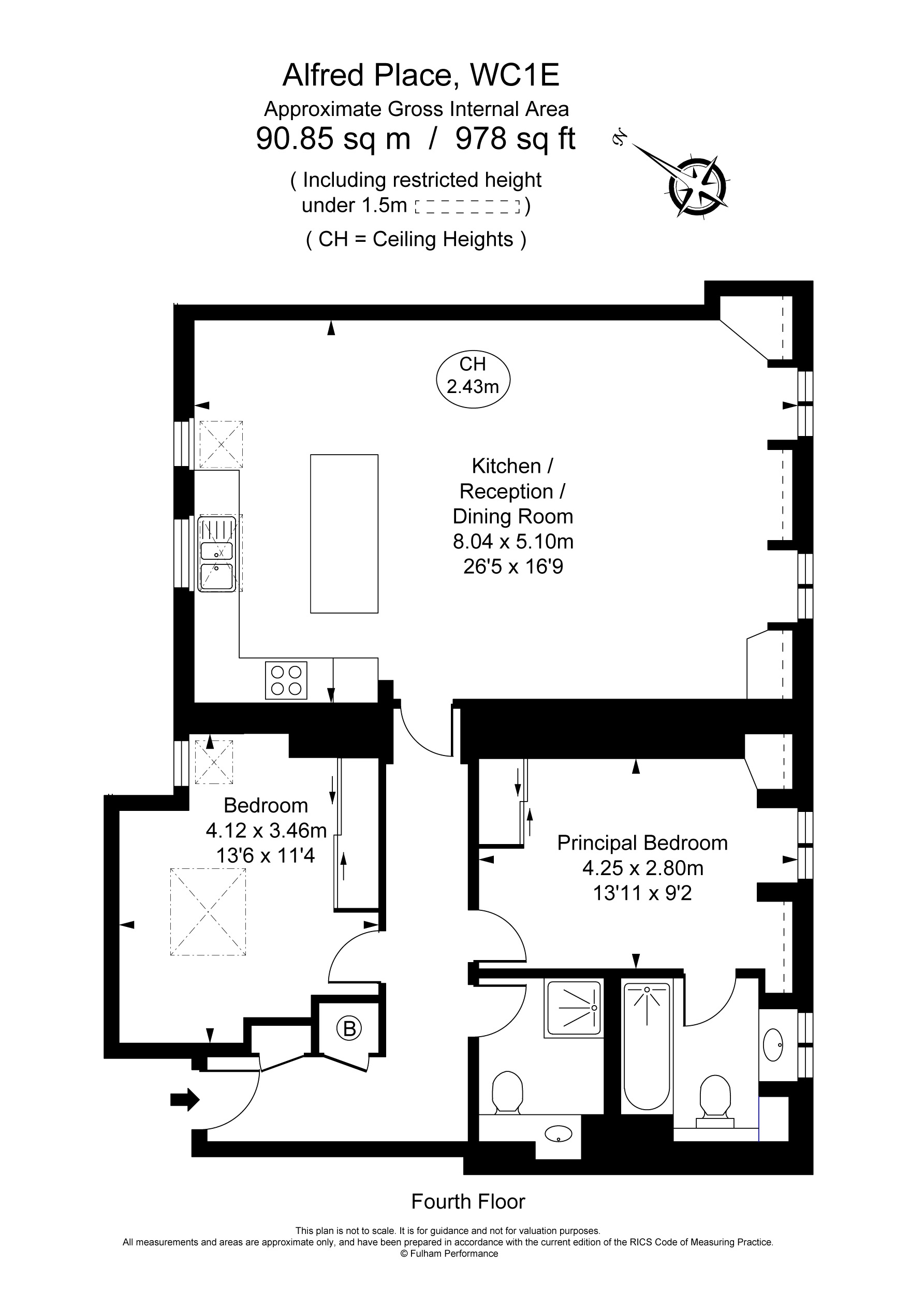 Alfred Place, London WC1E, 2 bedroom flat to rent - 63753636 ...