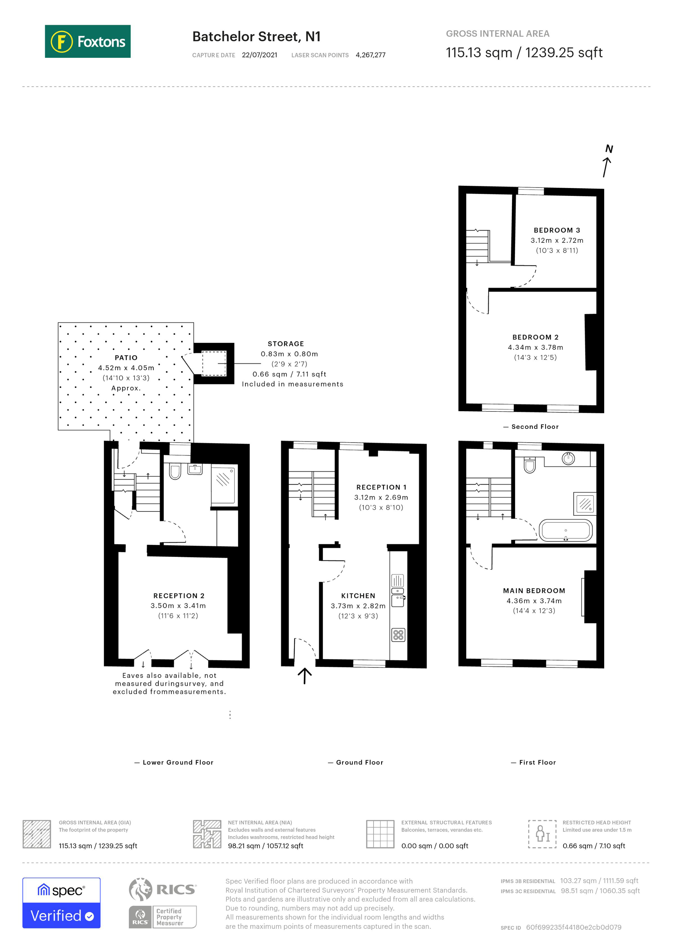 Batchelor Street, Barnsbury, London N1, 3 bedroom property to rent ...