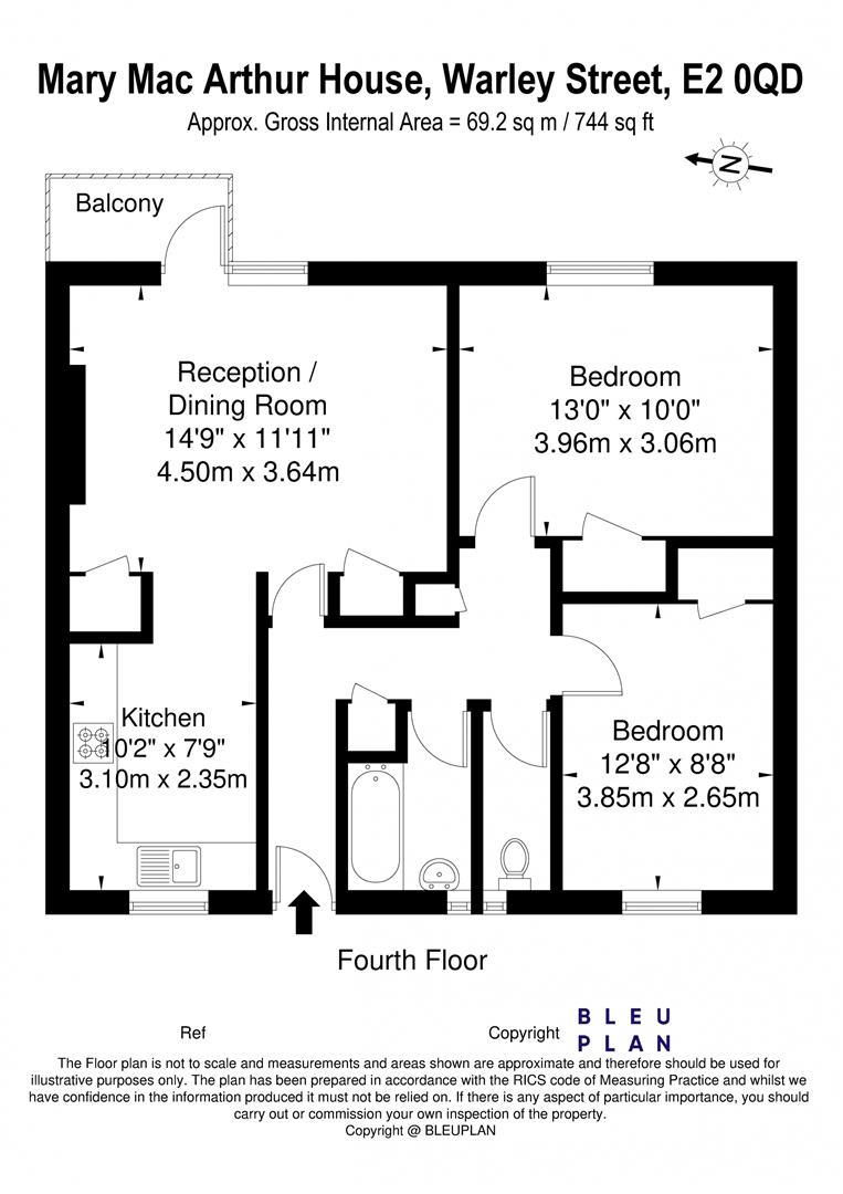 Mary Mac Arthur House, Warley Street, Bethnal Green E2, 2 bedroom flat ...