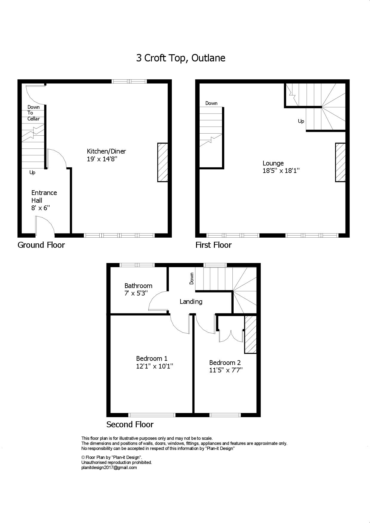 Croft Top, New Hey Road, Outlane, Huddersfield HD3, 2 bedroom cottage ...