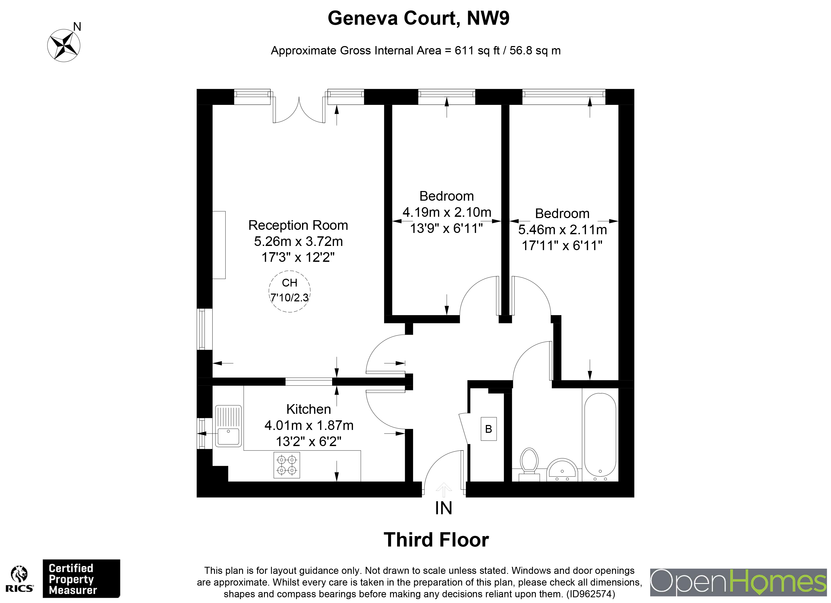 Geneva Court, 2 Rookery Way, Colindale NW9, 2 bedroom flat for sale ...