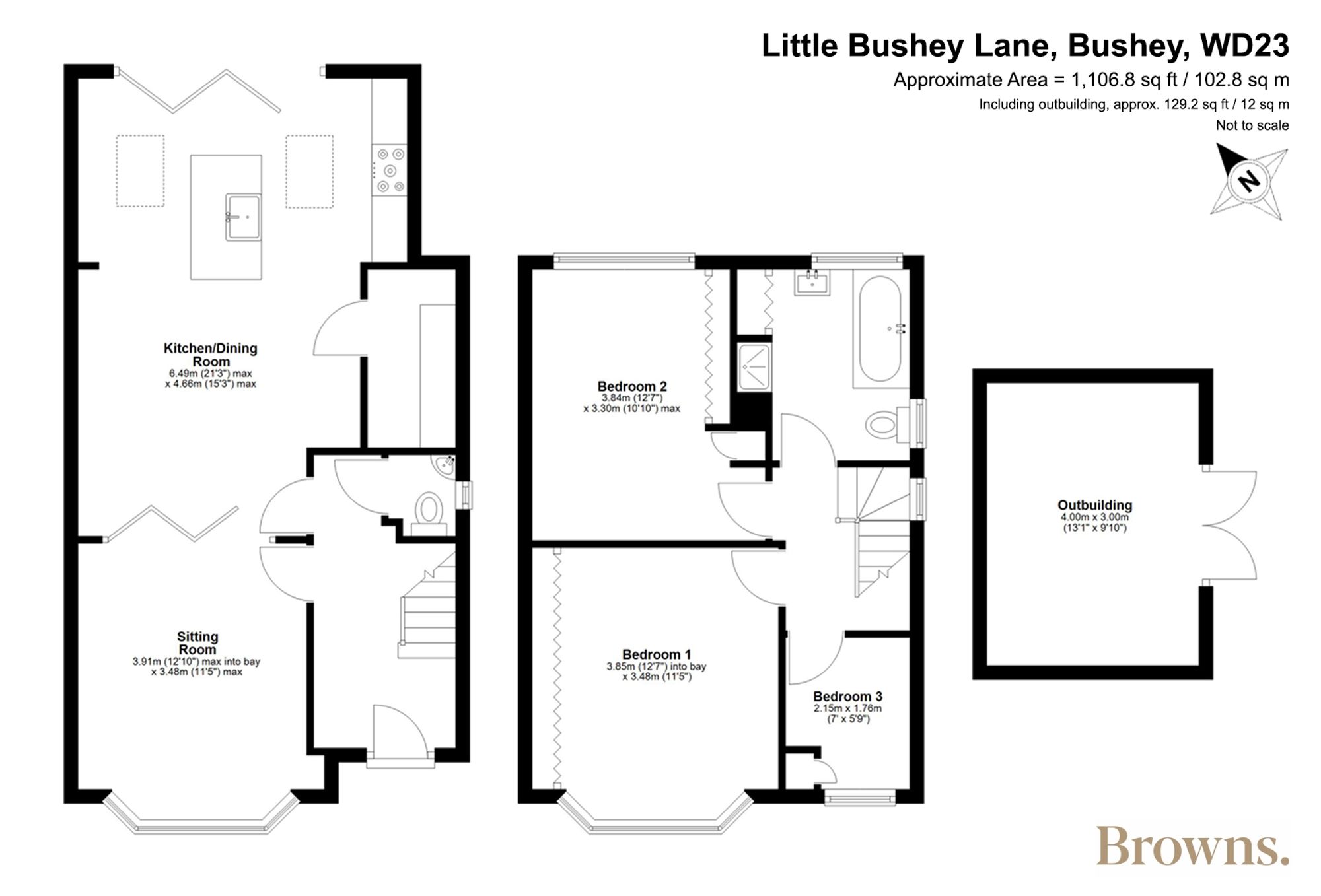 Little Bushey Lane, Bushey WD23, 3 bedroom semi-detached house for sale ...
