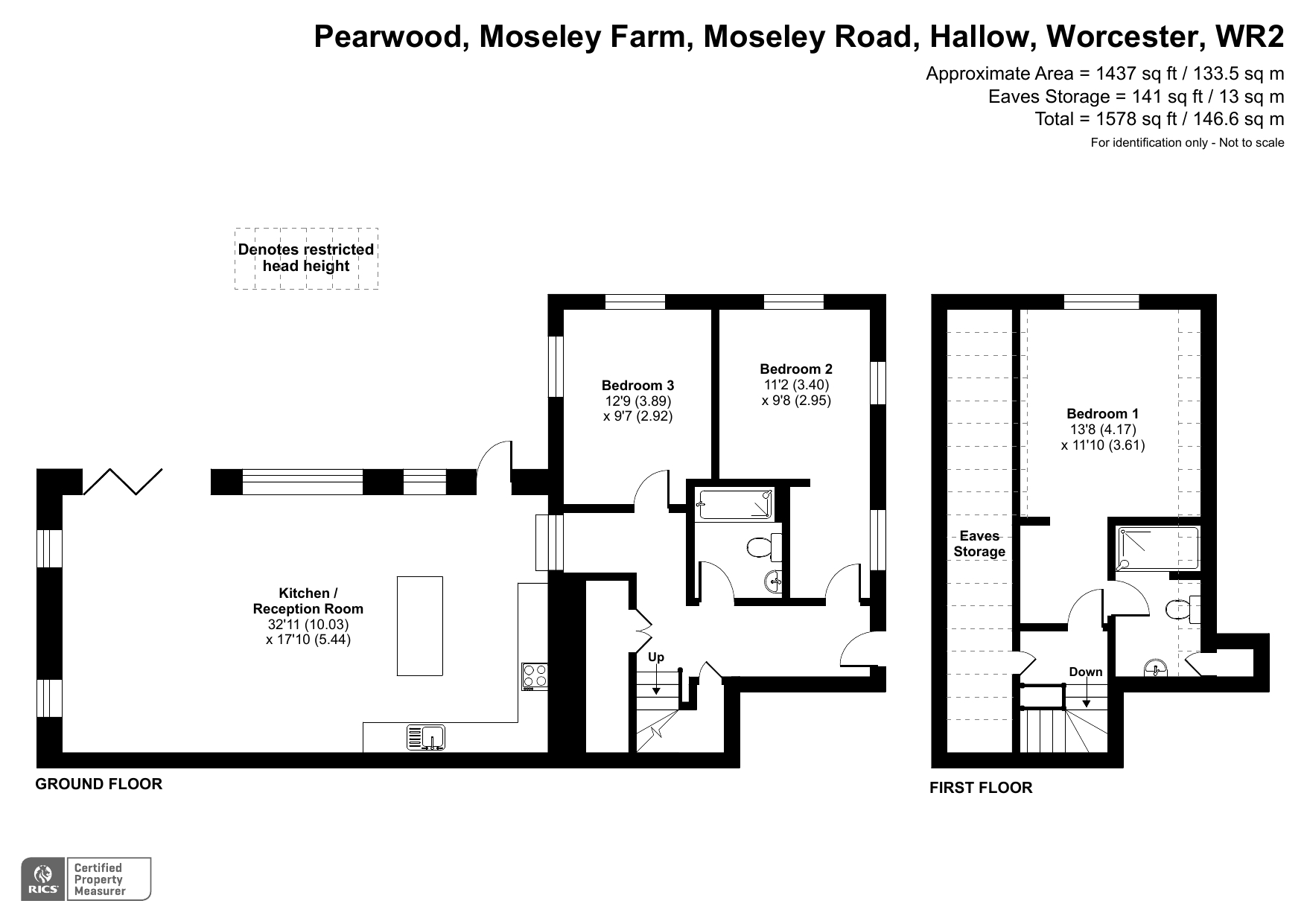 Moseley Road, Hallow, Worcester WR2, 3 bedroom detached house for sale ...