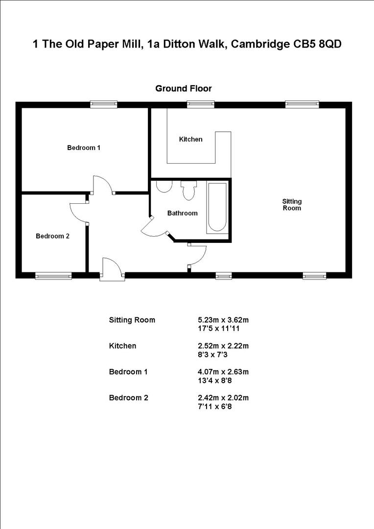 Flat 1, Old Paper Mill, Ditton Walk, Cambridge CB5, 2 bedroom flat to ...