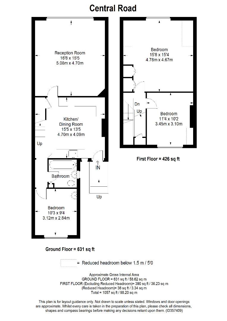 Central Road, Worcester Park KT4, 3 bedroom maisonette for sale ...
