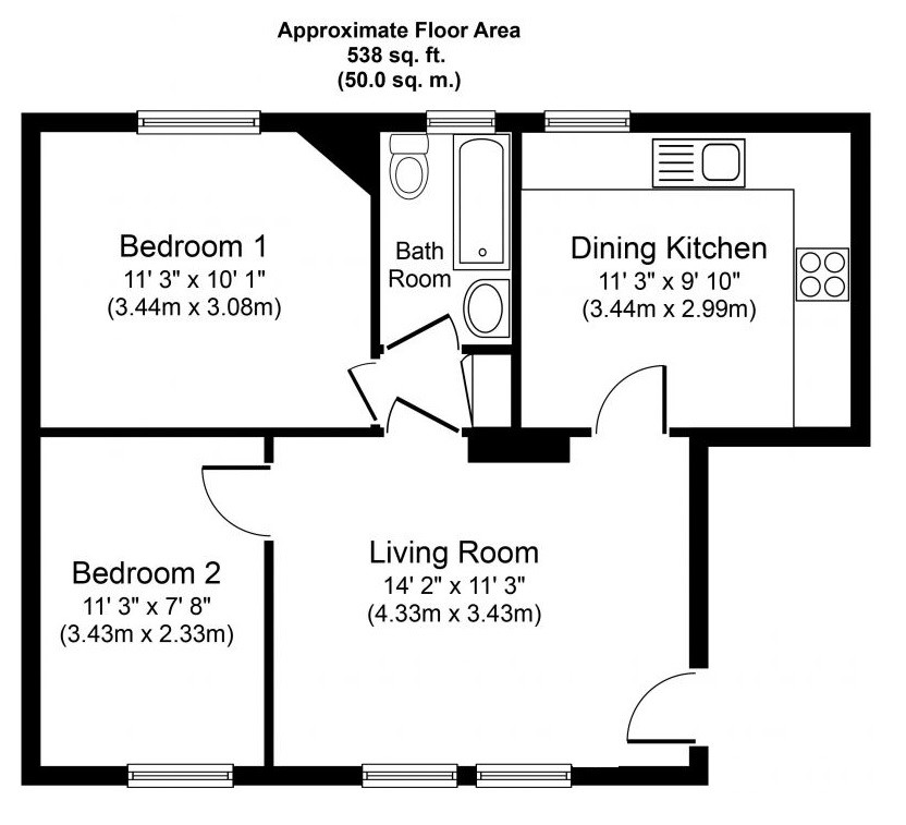 14/3 Restalrig Circus, Restalrig EH7, 2 bedroom flat for sale ...