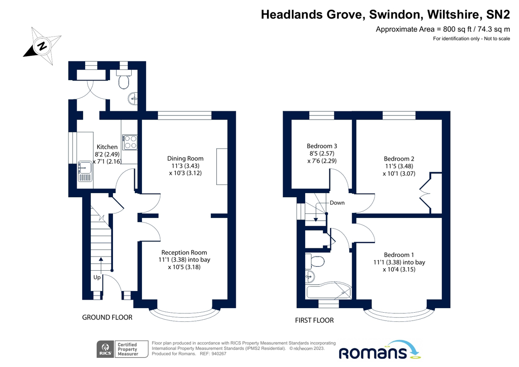 Headlands Grove Swindon Wiltshire Sn2 3 Bedroom Semi Detached House