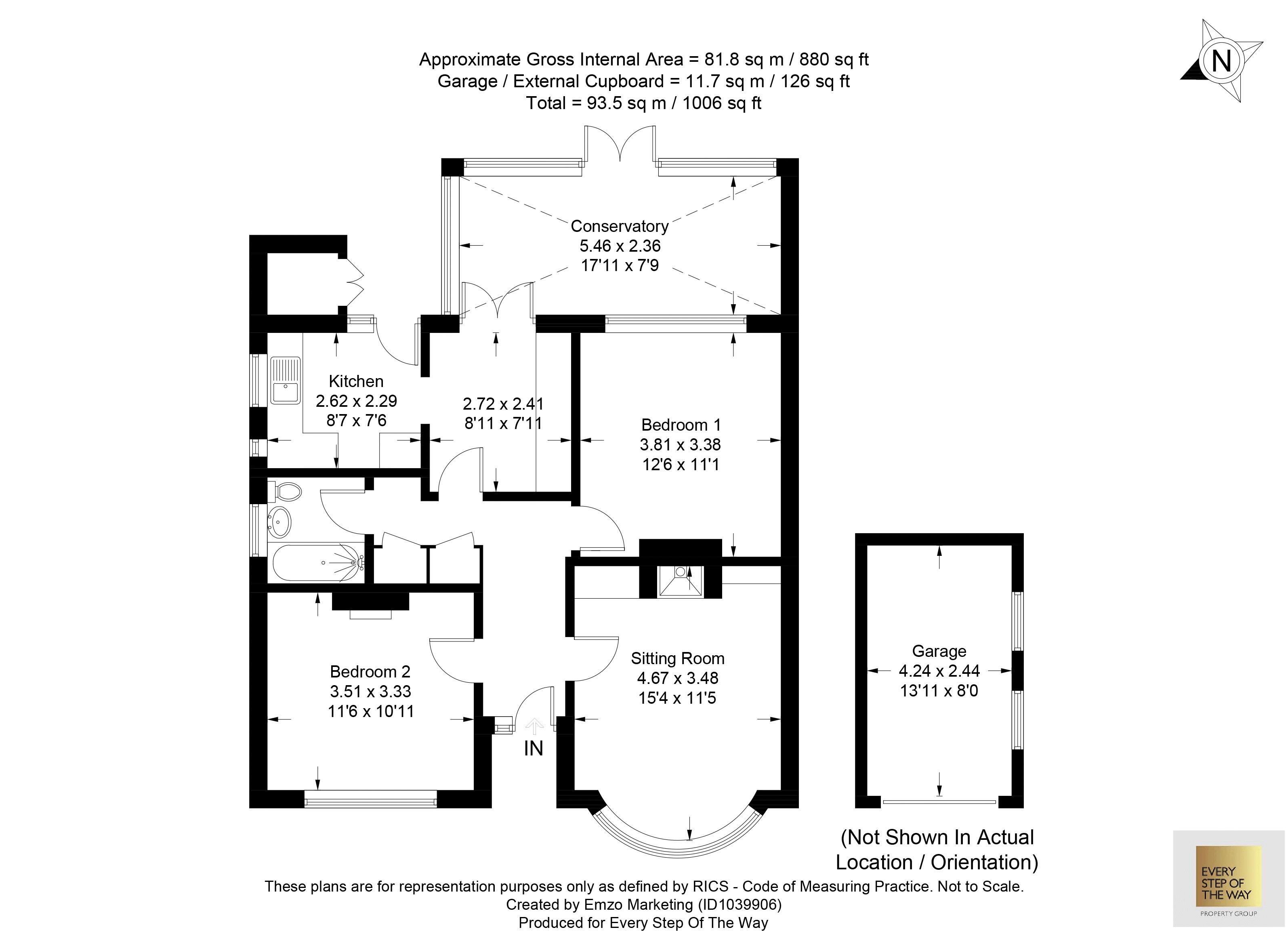 Park Road, Chandler's Ford, Eastleigh SO53, 2 bedroom detached bungalow ...