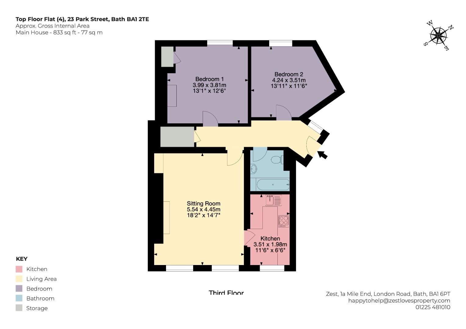 Park Street, Bath BA1, 2 bedroom flat for sale - 65645877 | PrimeLocation