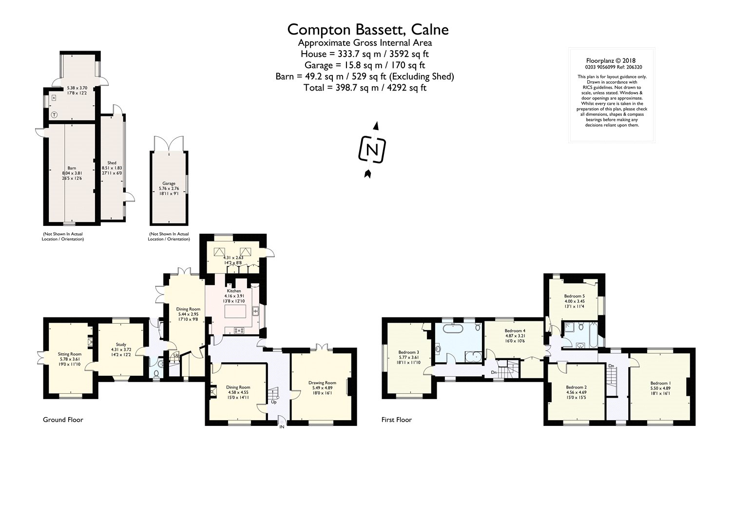 5 bed detached house for sale in Compton Bassett, Calne, Wiltshire SN11 ...