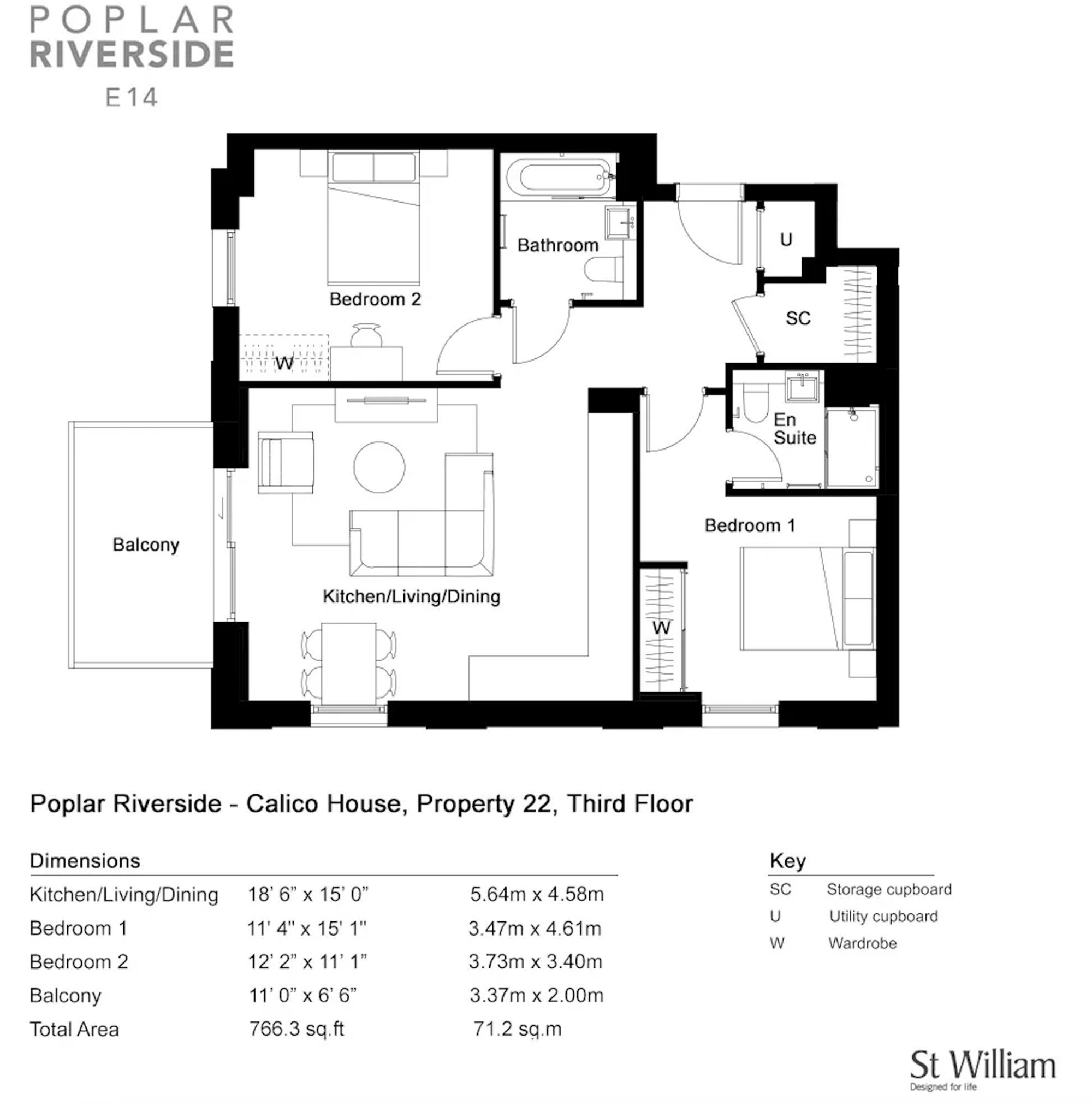 Free property report Flat 22, East Thames House, 129, Leven Road ...