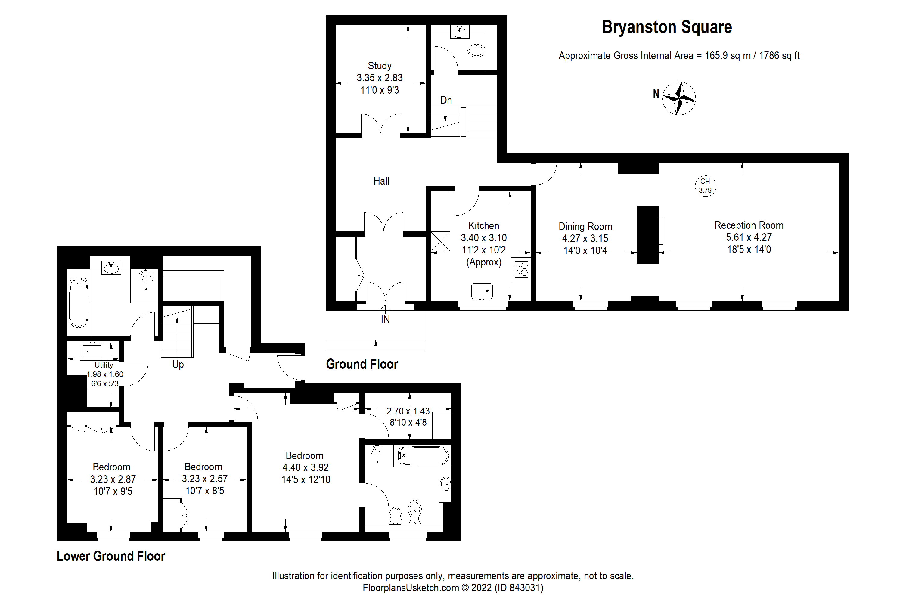 Bryanston Square, London W1H, 3 bedroom duplex to rent - 64473285 ...