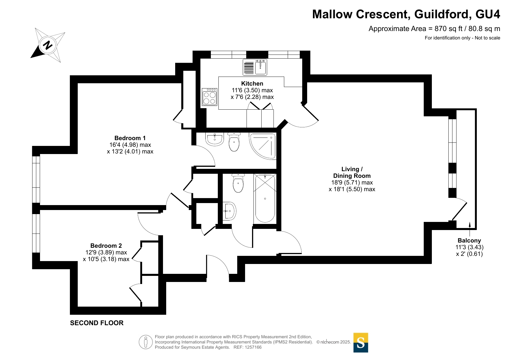 Mallow Crescent, Burpham, Guildford GU4, 2 bedroom flat for sale ...