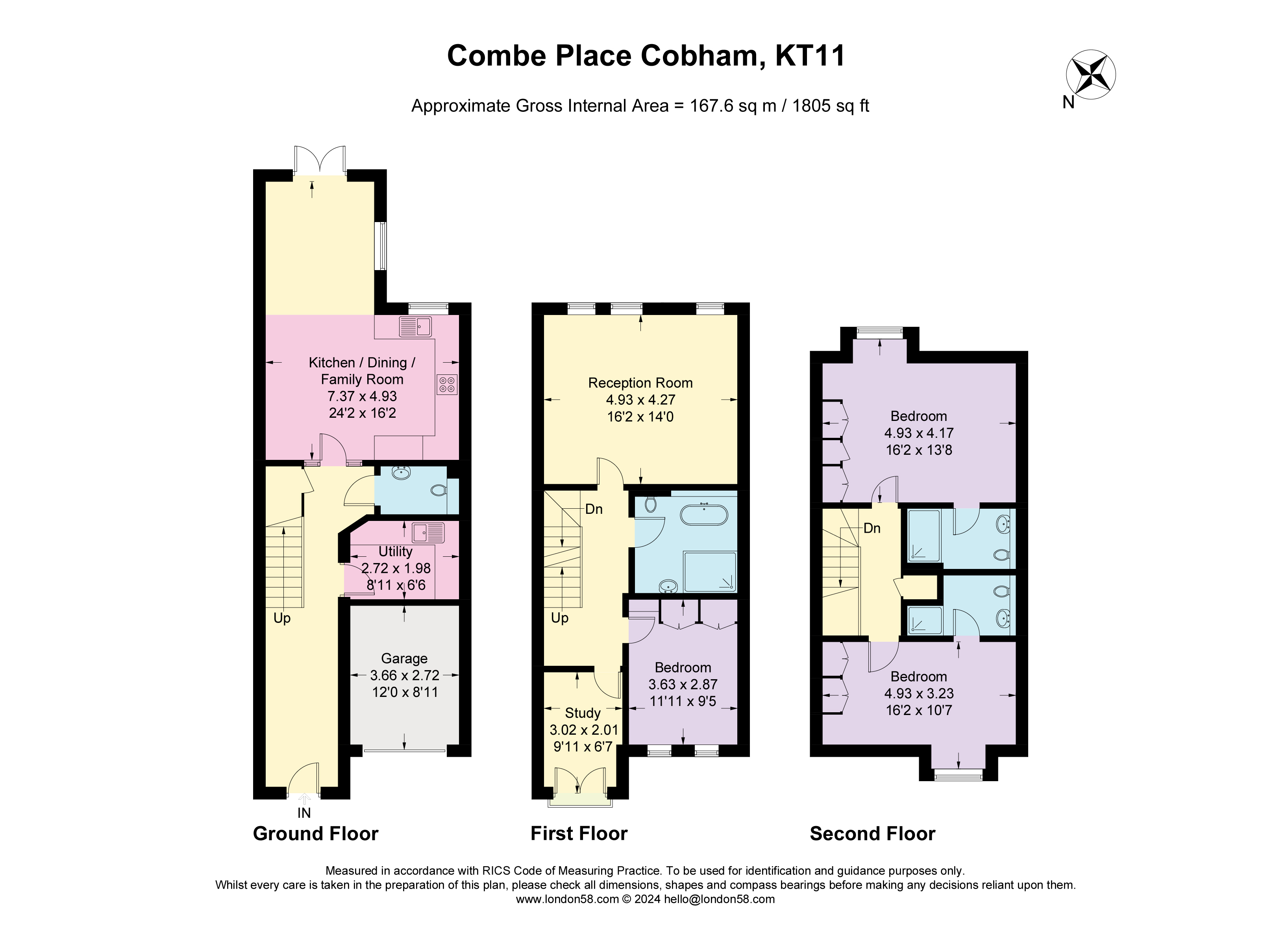 Combe Place, Cobham, Surrey KT11, 4 bedroom detached house to rent ...