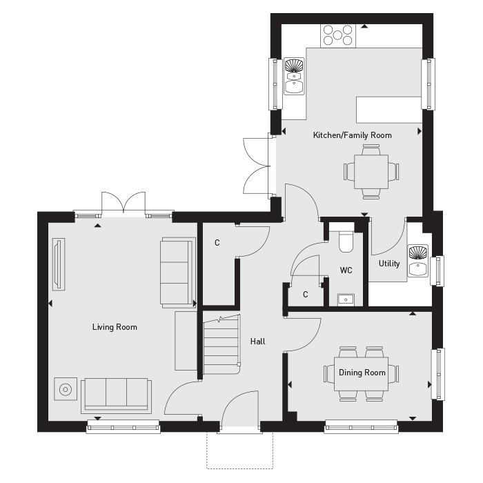 New home, 4 bed property for sale in "The Lavenham" at Millpond Lane ...