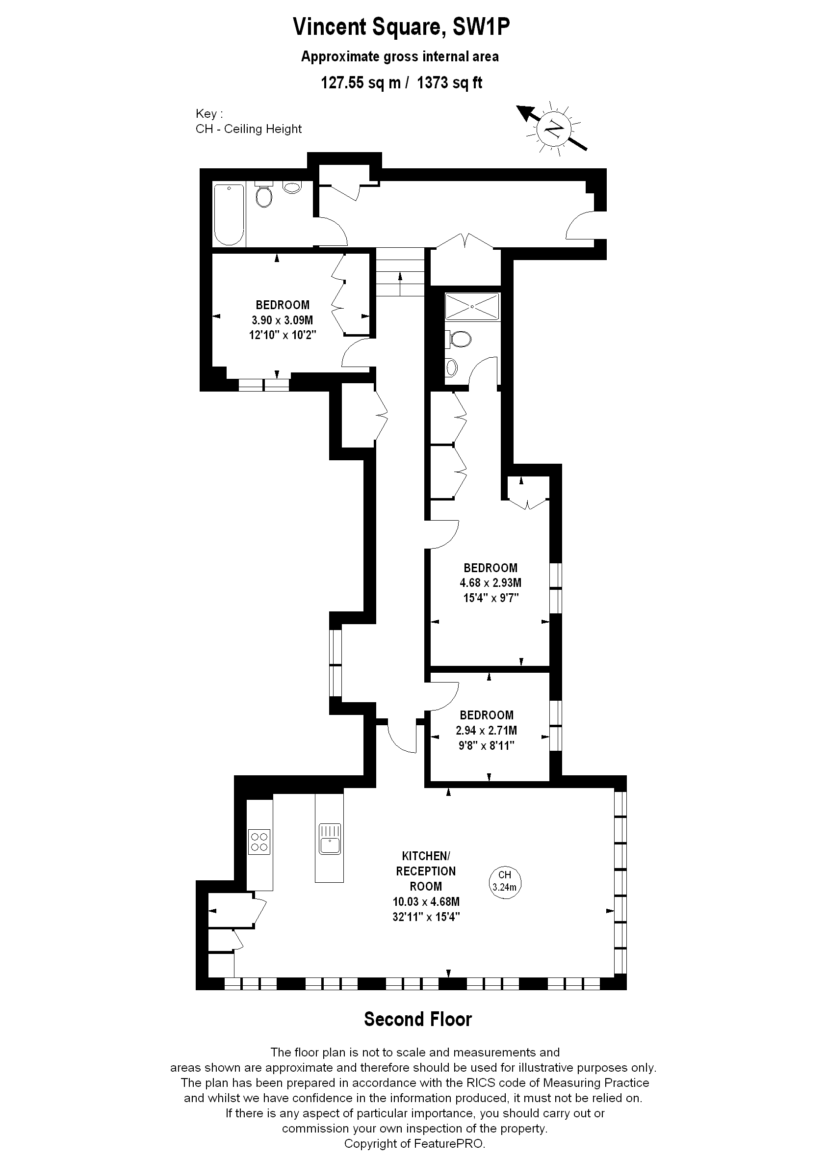 Vincent Square, Westminster, London SW1P, 3 bedroom flat to rent ...