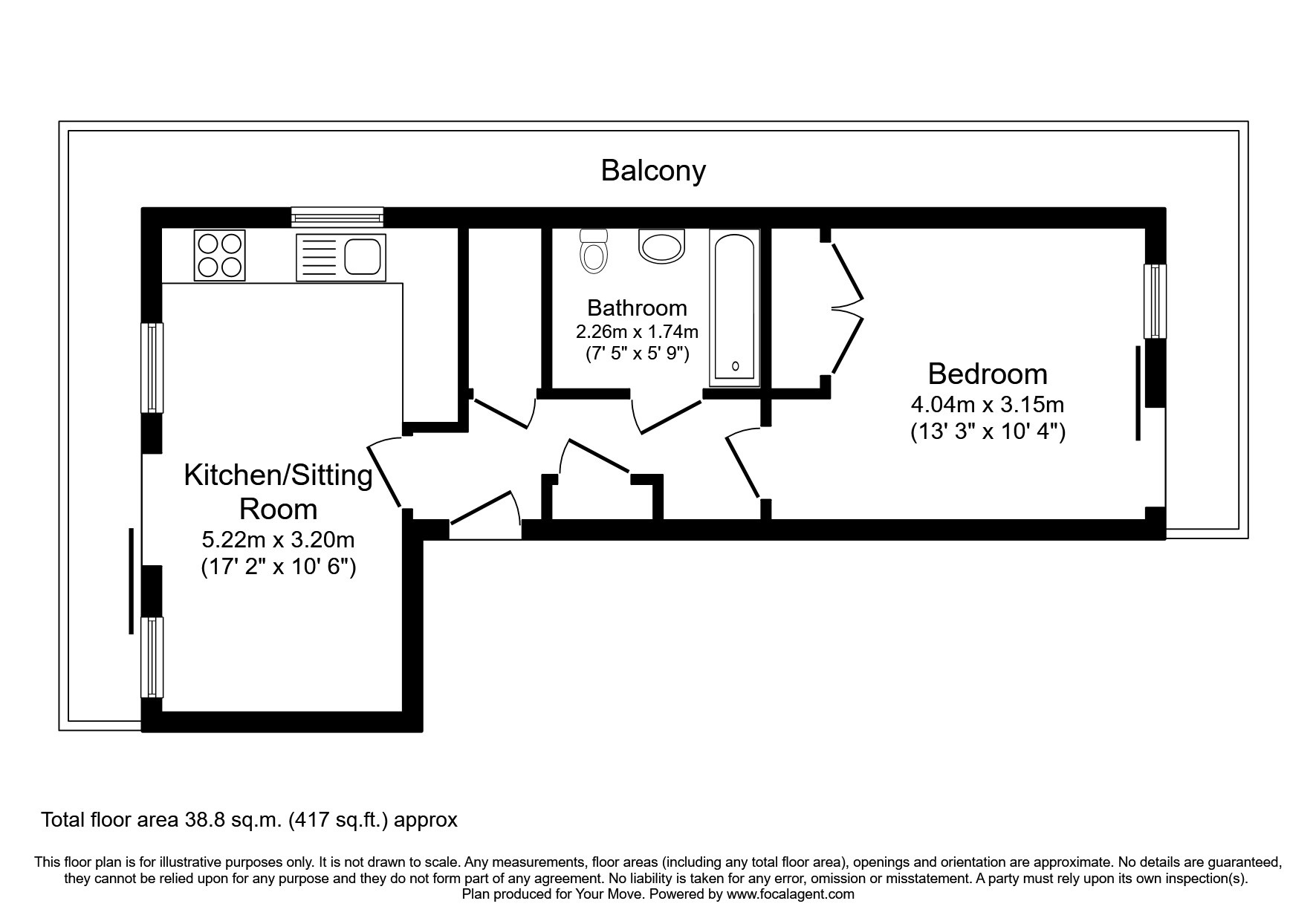 Handyside Place, Edinburgh, Midlothian EH11, 1 bedroom flat for sale ...