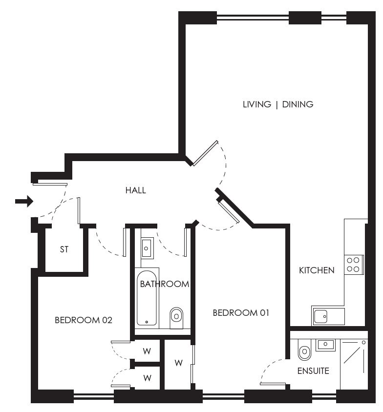 Plot 14 - Southview Apartments, Curle Street, Whiteinch, Glasgow G14, 2 ...
