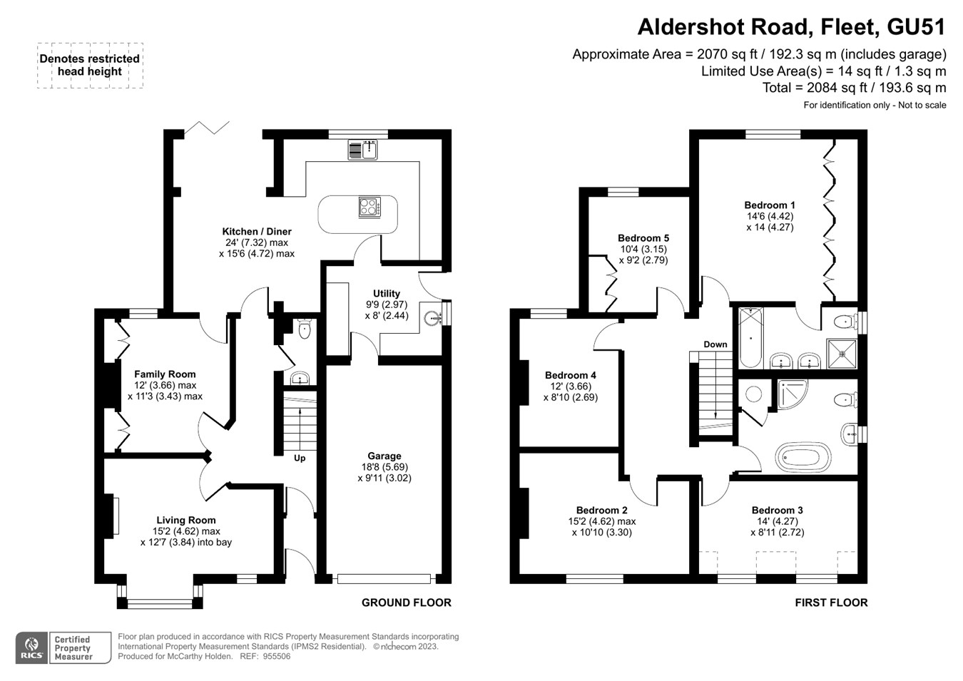 Aldershot Road, Fleet GU51, 5 bedroom detached house for sale ...