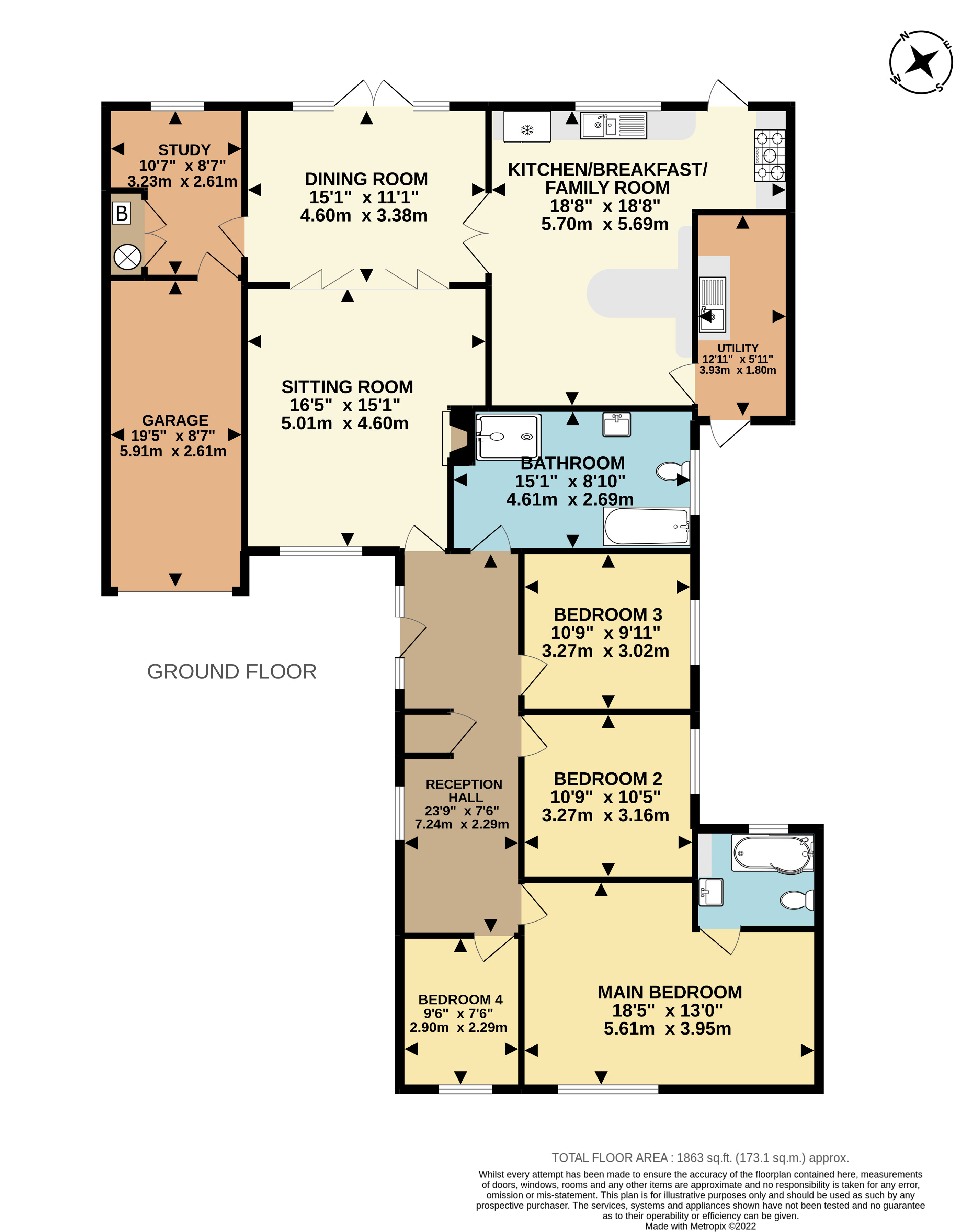 Reigate Road, Hookwood, Horley, Surrey RH6, 4 bedroom bungalow for sale ...