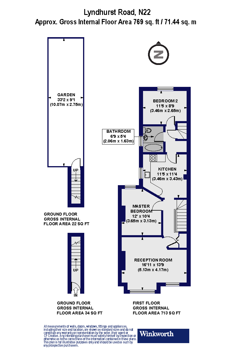 Lyndhurst Road, London N22, 2 bedroom terraced house for sale ...