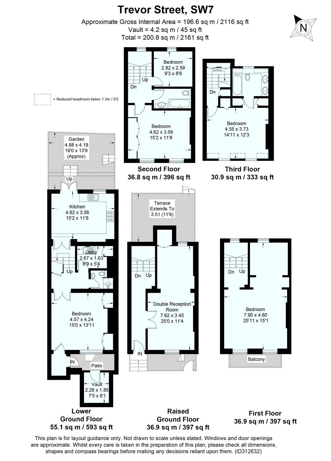 5 bed terraced house to rent in Trevor Street, Knightsbridge, London ...