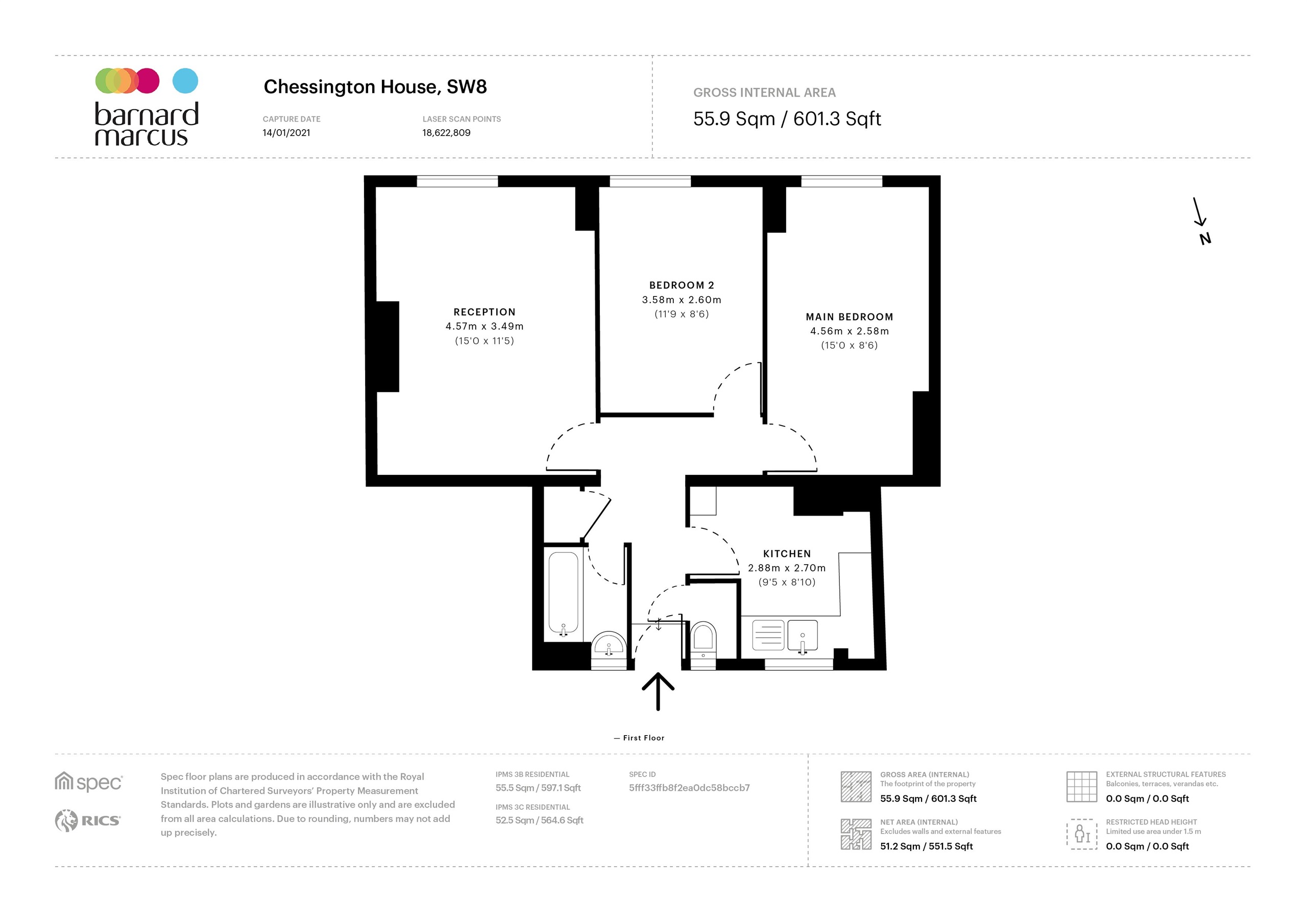 Free property report Flat 10, Chessington House, Union Grove, London ...