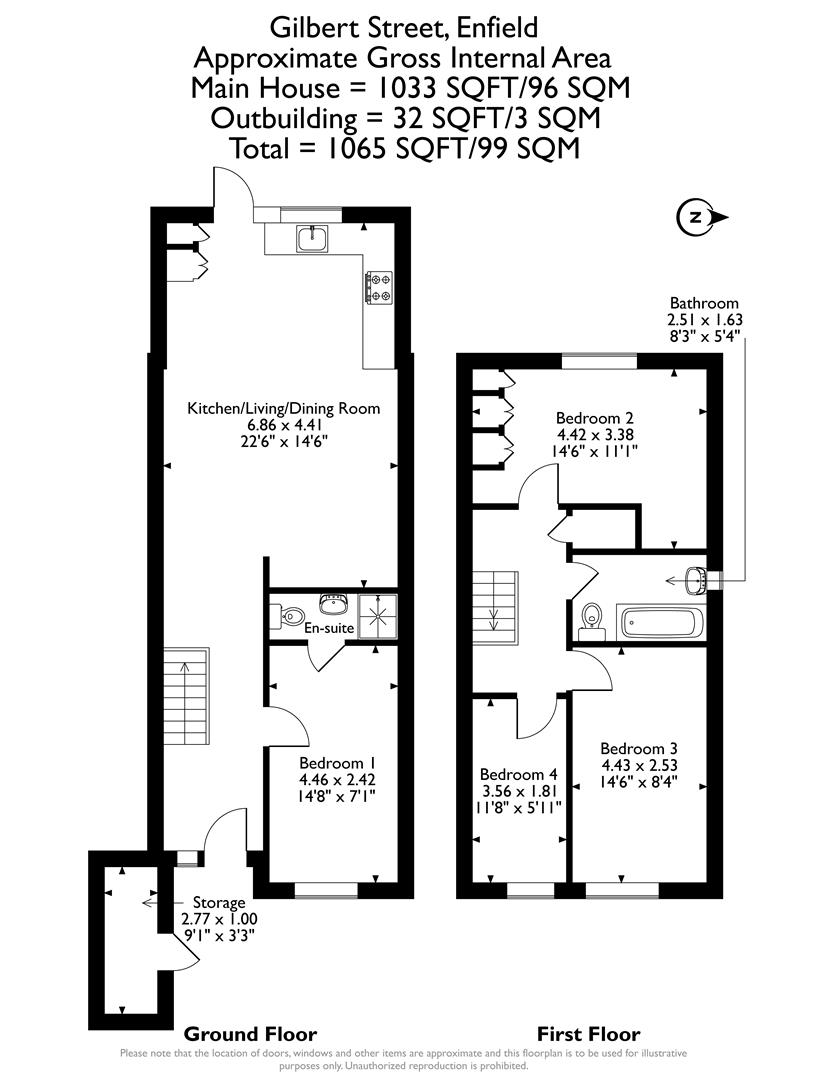 Gilbert Street, Enfield EN3, 4 bedroom end terrace house for sale ...