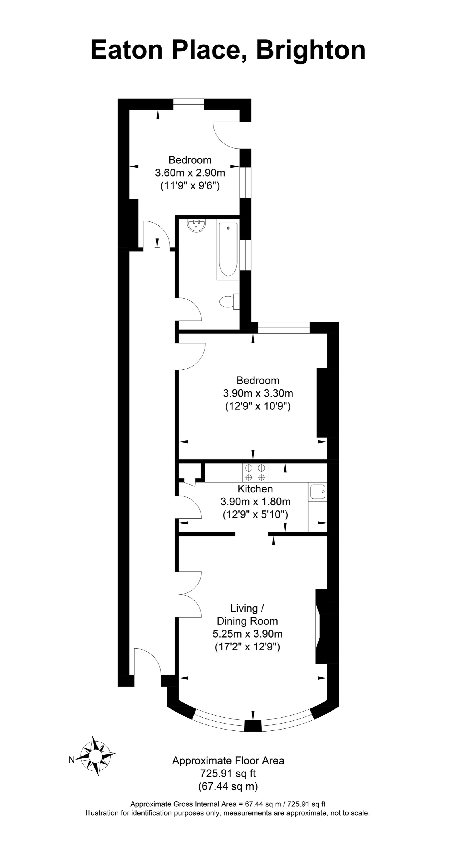 Eaton Place, Brighton BN2, 2 bedroom flat for sale - 61843278 ...