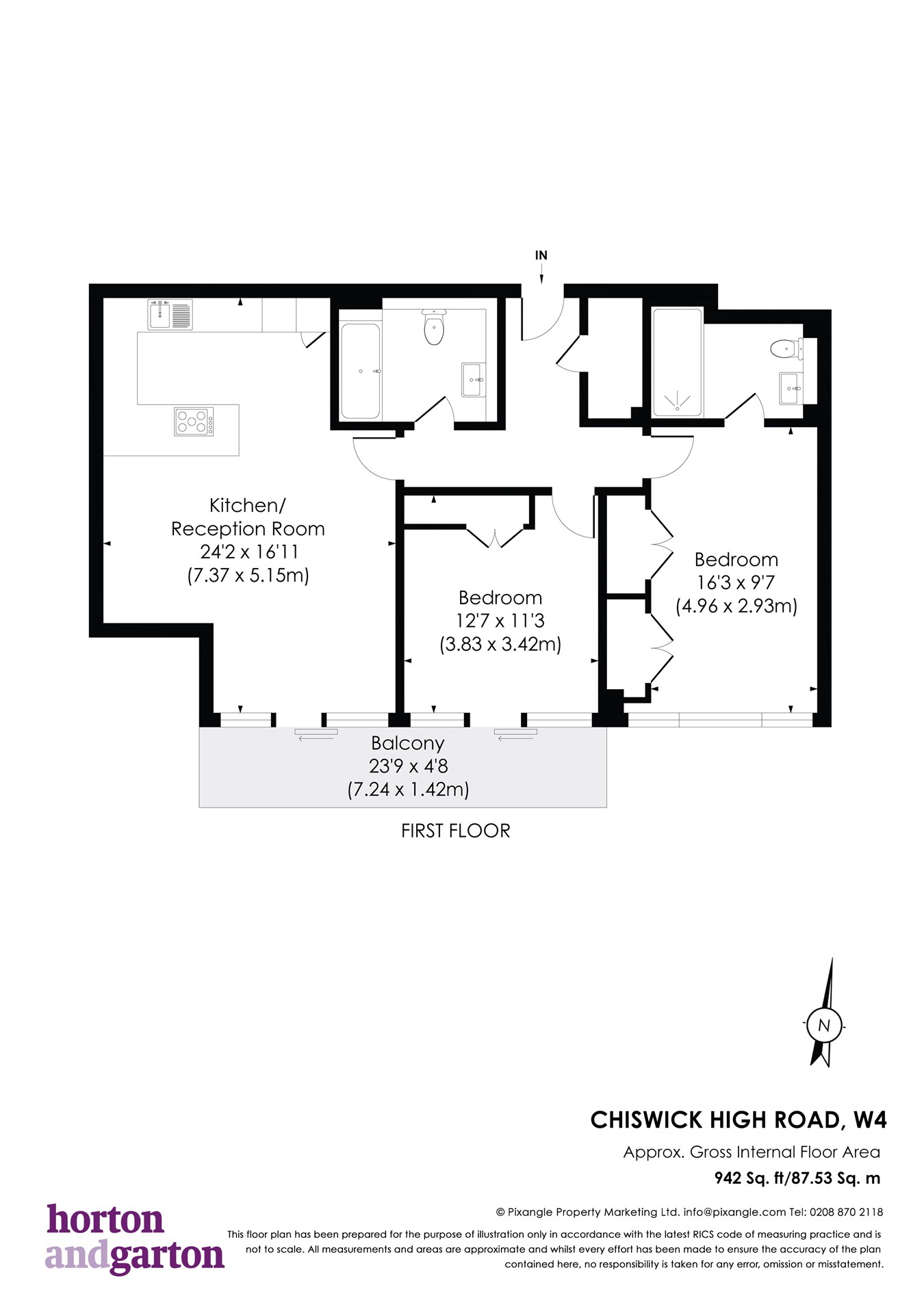 Free property report Flat 7, 520, Chiswick High Road, London, W4 5RG ...