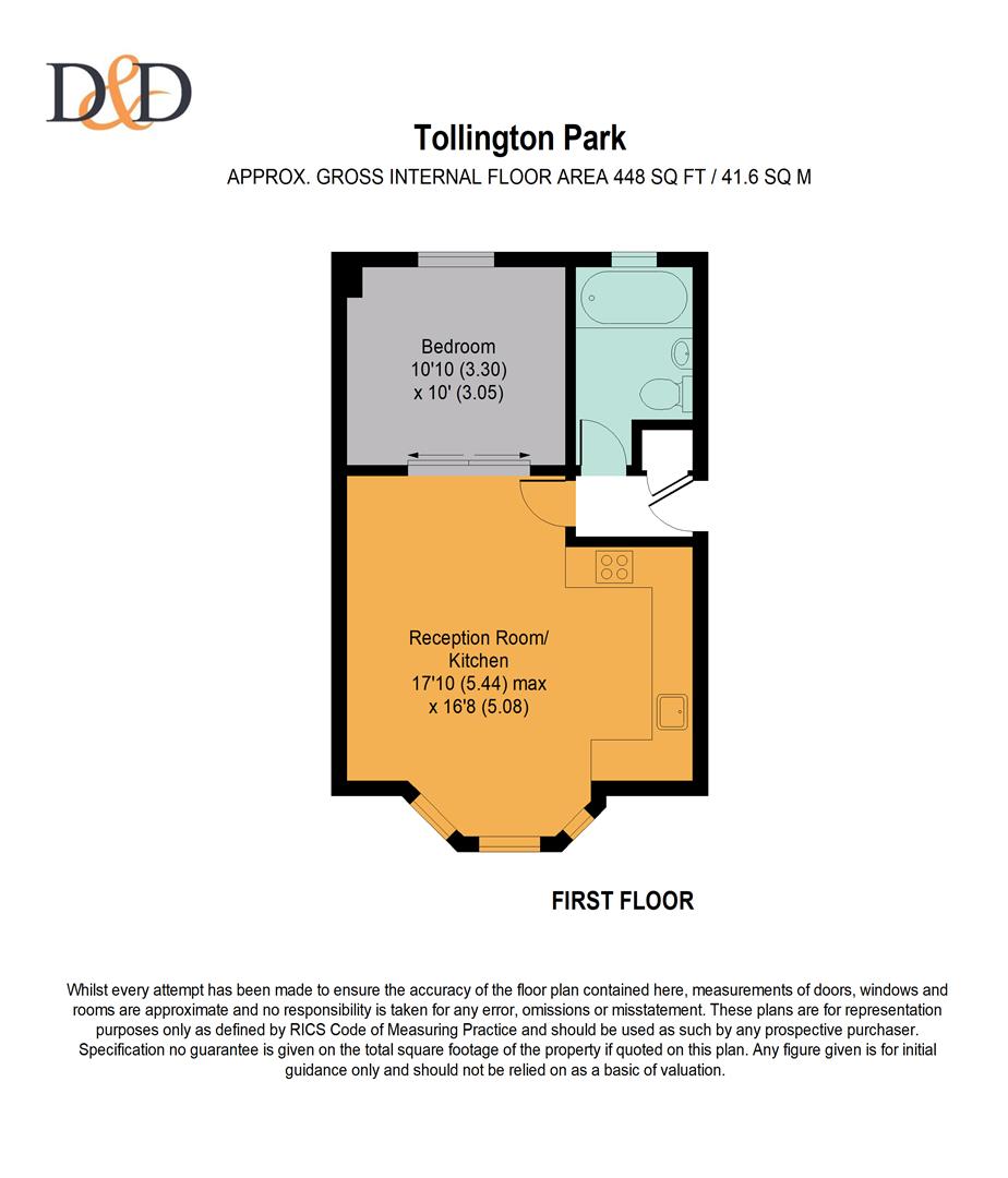 Tollington Park, Finsbury Park N4, 1 bedroom flat for sale - 70291281 ...