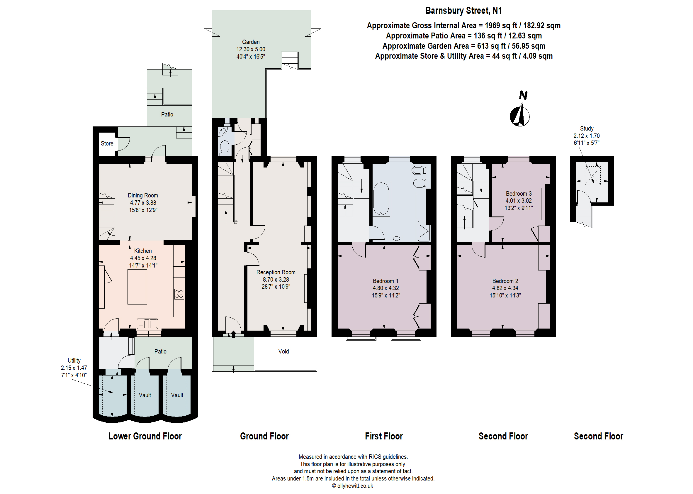 Barnsbury Street, Islington, London N1, 3 bedroom terraced house for ...