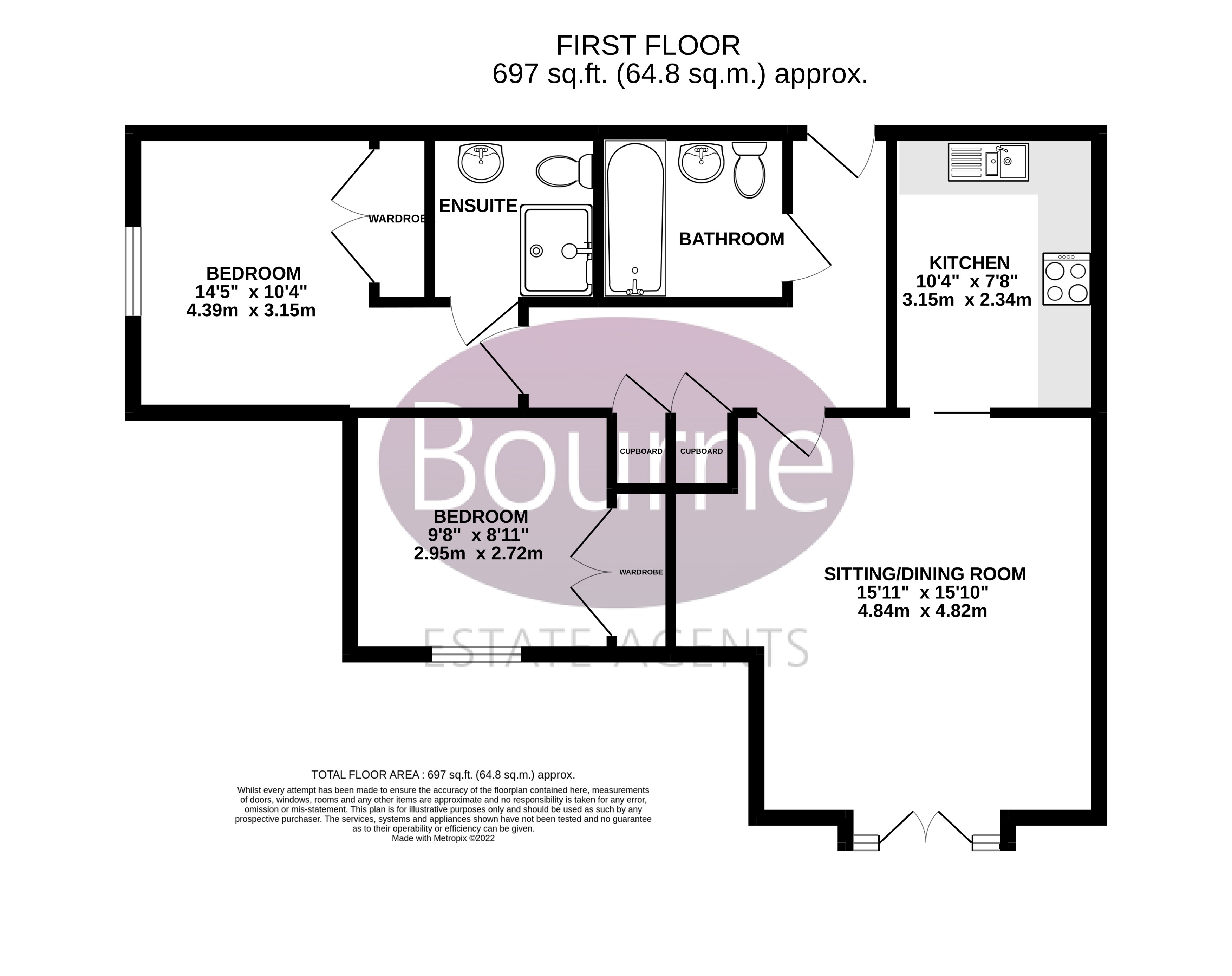 Between Streets, Cobham KT11, 2 bedroom flat for sale - 62787577 ...