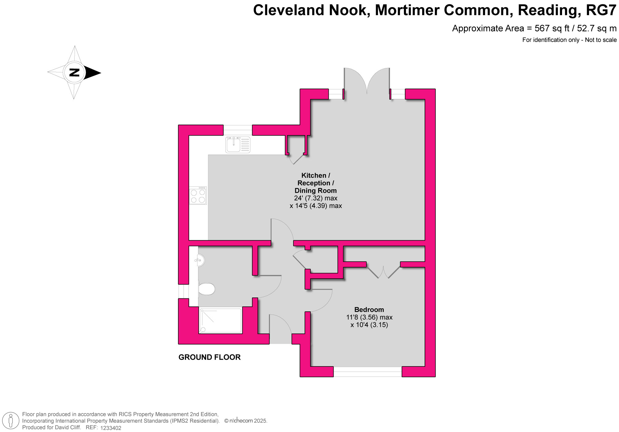 Cleveland Nook, Mortimer Common, Reading, Berkshire RG7, 1 bedroom flat ...
