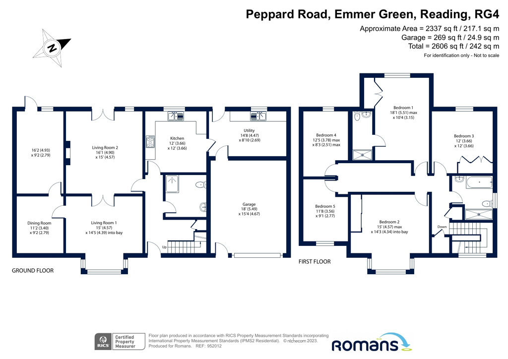 Peppard Road, Emmer Green, Reading RG4, 5 bedroom detached house for ...