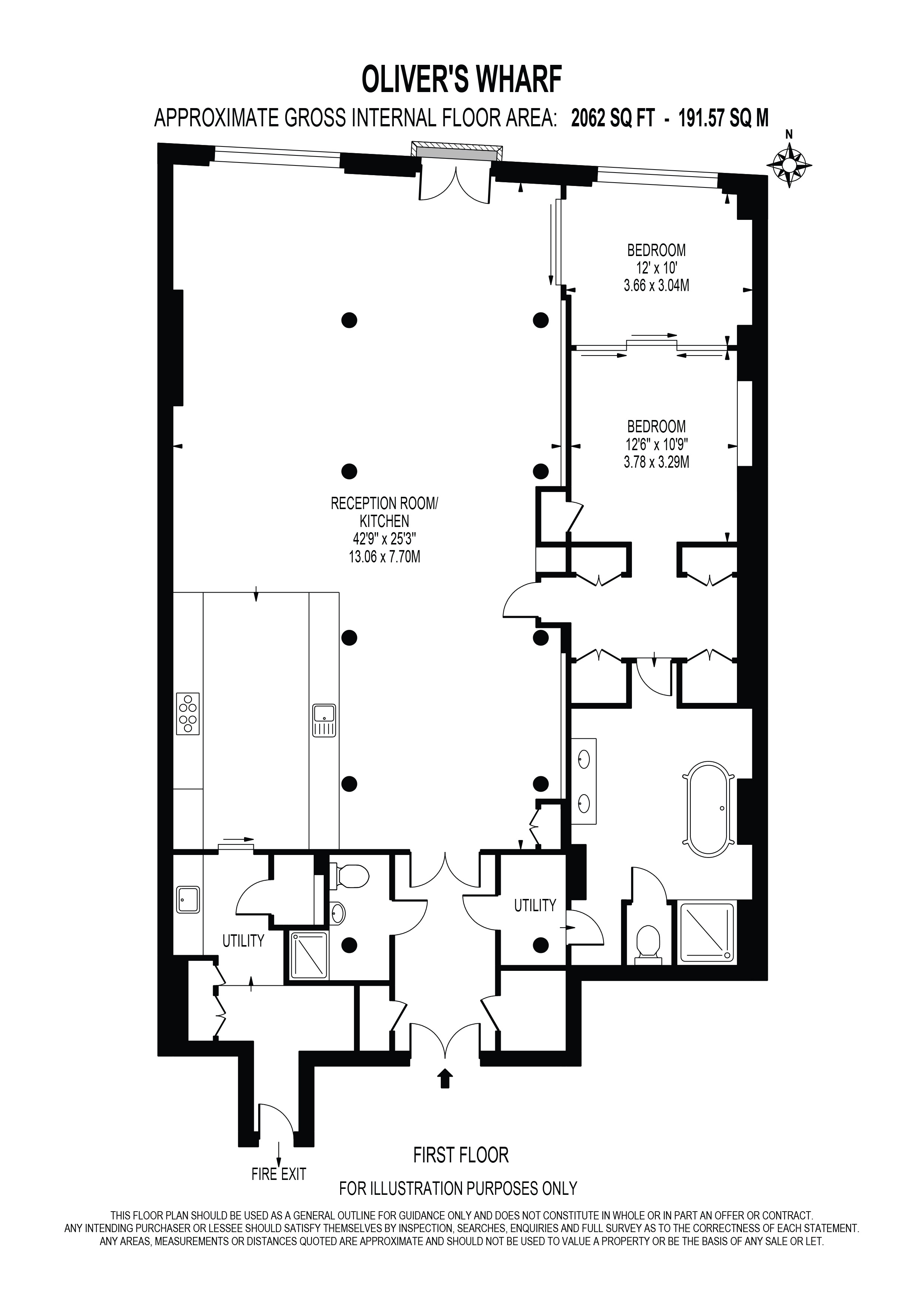 Olivers Wharf, Wapping Lane, Wapping E1W, 2 bedroom flat for sale ...