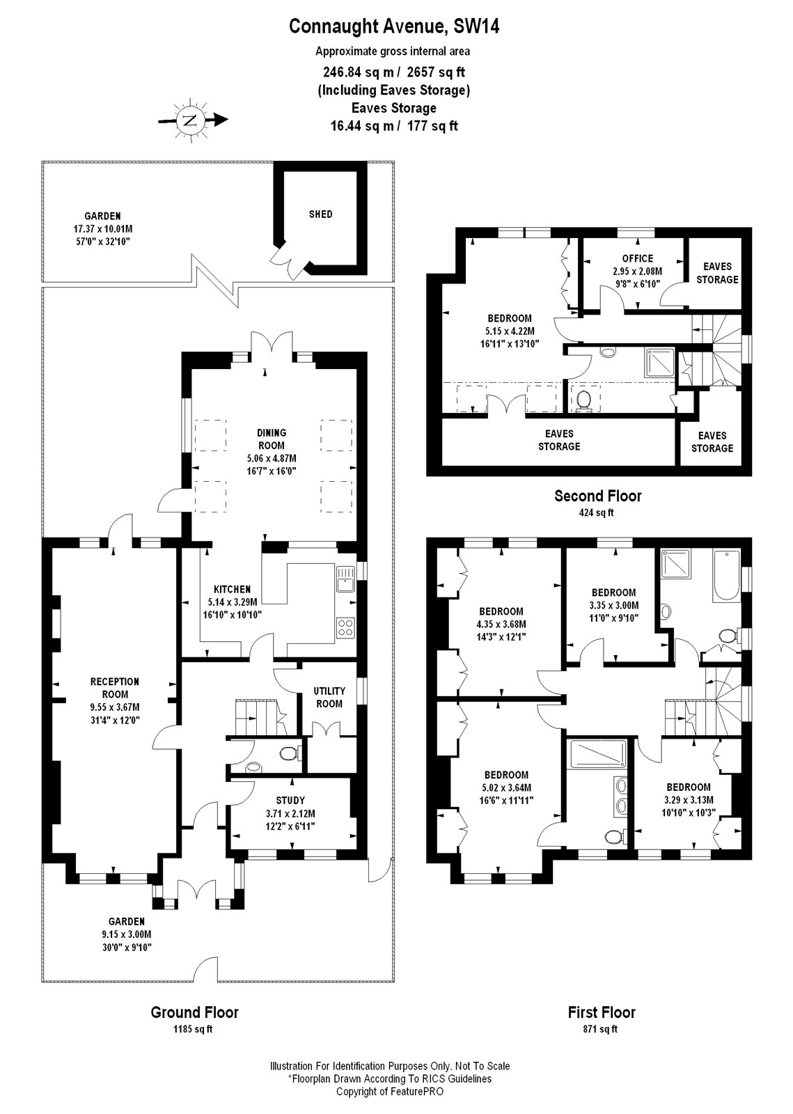 5 bed semi-detached house for sale in Connaught Avenue, London SW14 ...