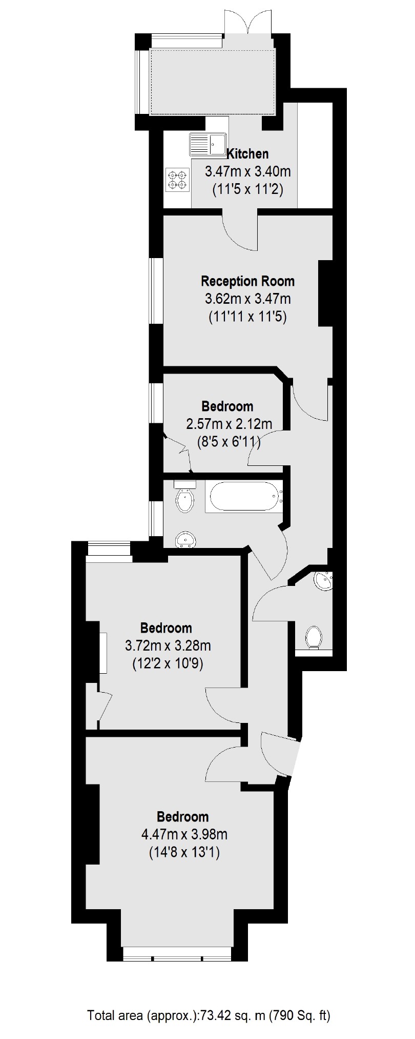 Niton Street, London SW6, 3 bedroom flat to rent - 64540156 | PrimeLocation