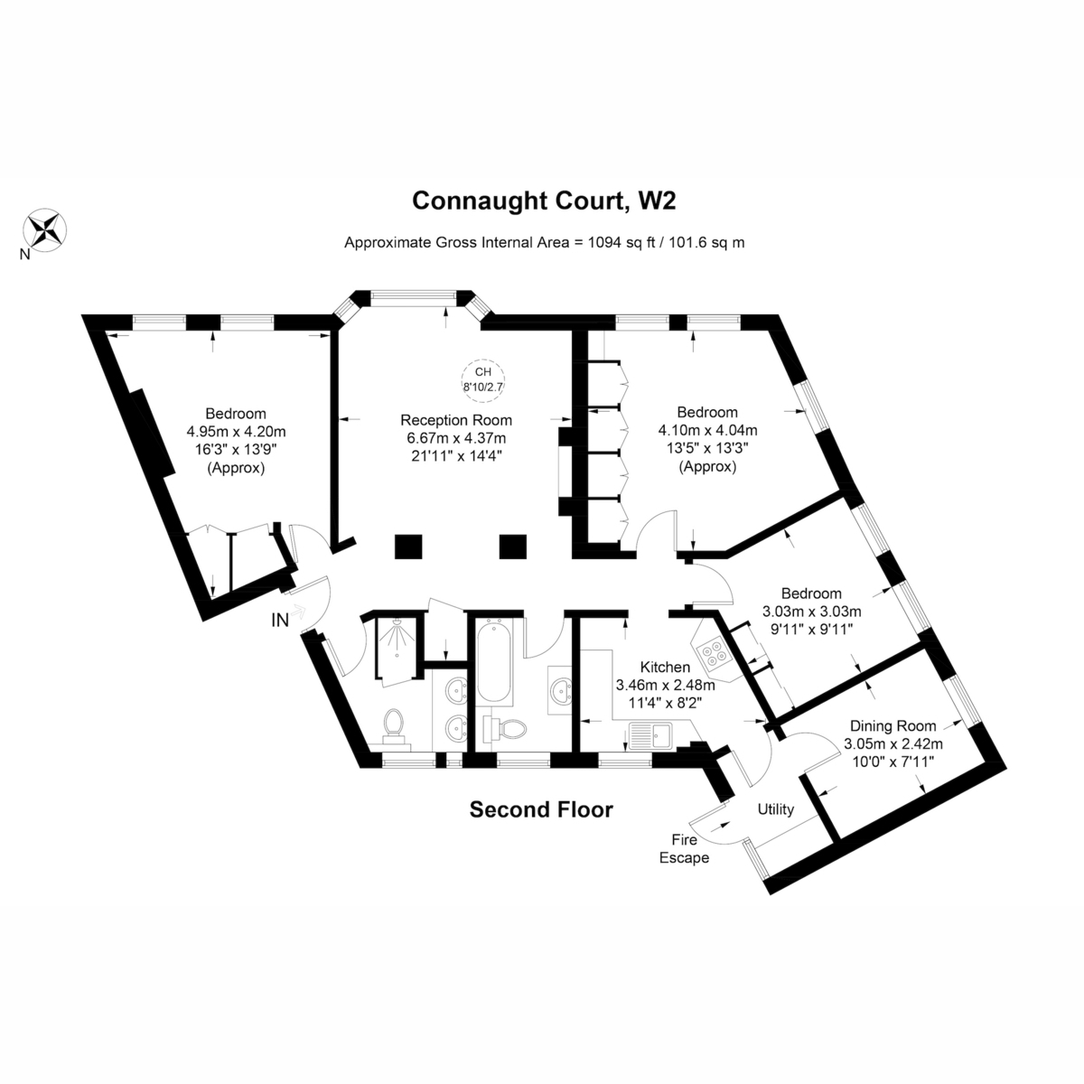 Connaught Court, Connaught Street W2, 3 bedroom flat for sale ...